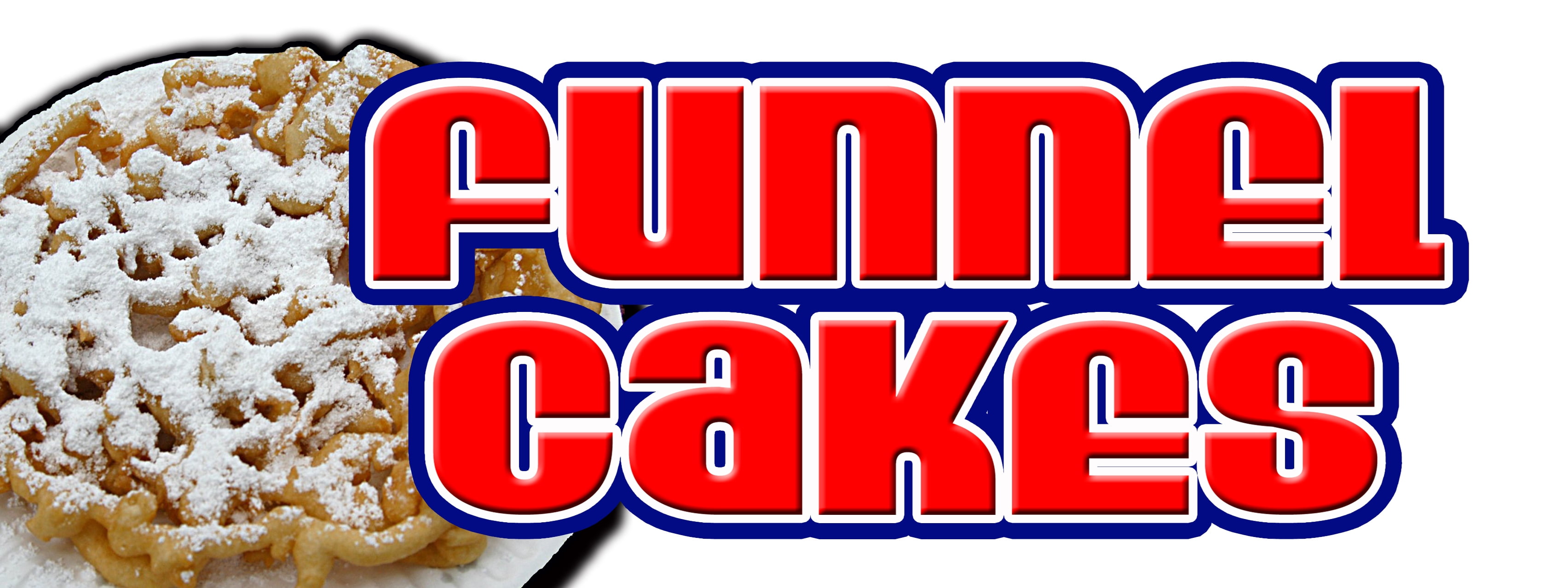 36" FUNNEL CAKES DECAL sticker cake concessions - Walmart.com