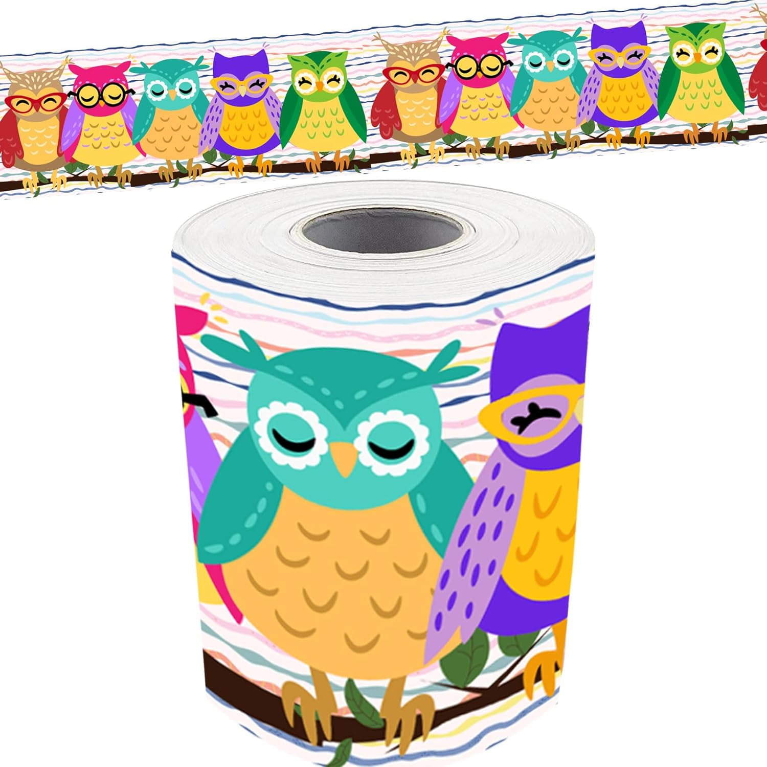 36 Feet Bulletin Board Border Decor Owls Bulletin Board Borders - Die ...