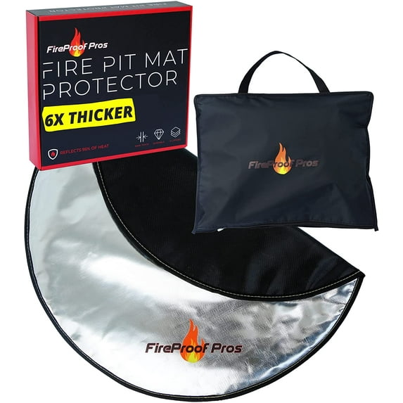 36" Fire Pit Protector for Deck or Patio, Thick Heat Resistant ...