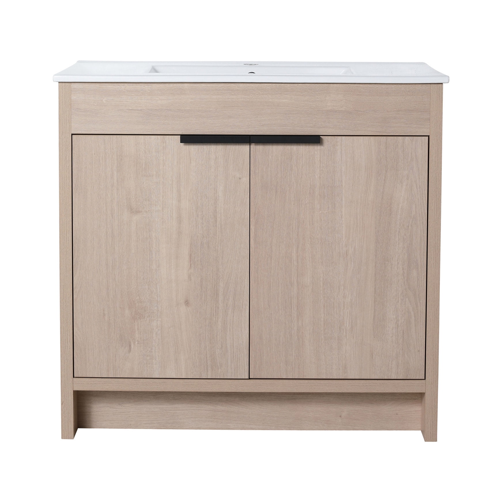 36" Freestanding Vanity Unit - Metal Handles for Better Grip - Bathroom ...