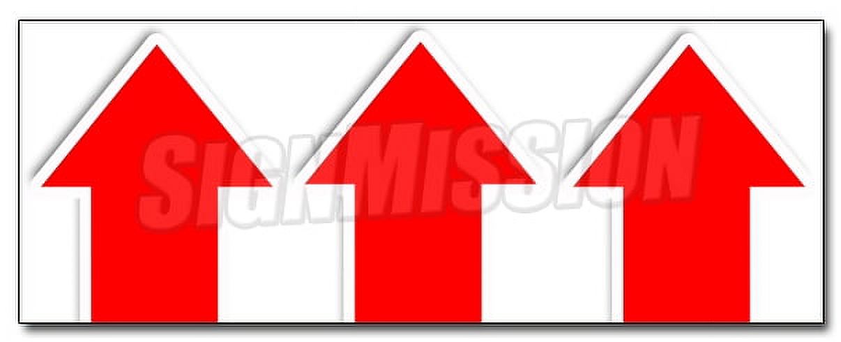 36" GIANT UP ARROW DECAL sticker turn here sale follow directions ...