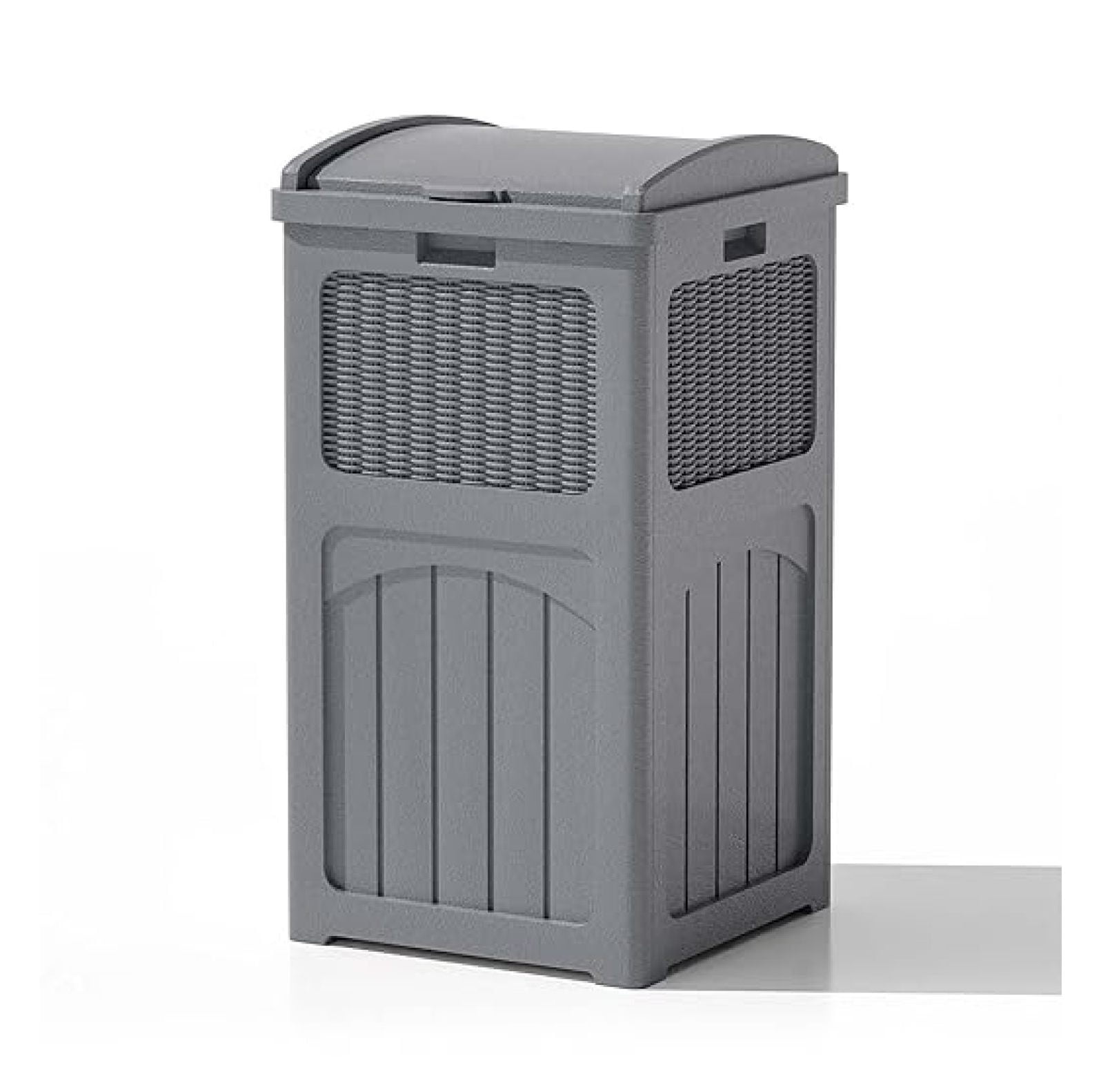 36 Gallon Outdoor Trash Can, Resin Outdoor Garbage Can with Lid for ...