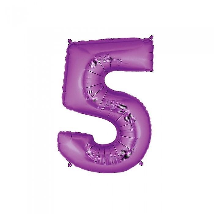 36" Giant Gold Number 5 Foil Balloon - Heavy Duty Mylar Decor for ...