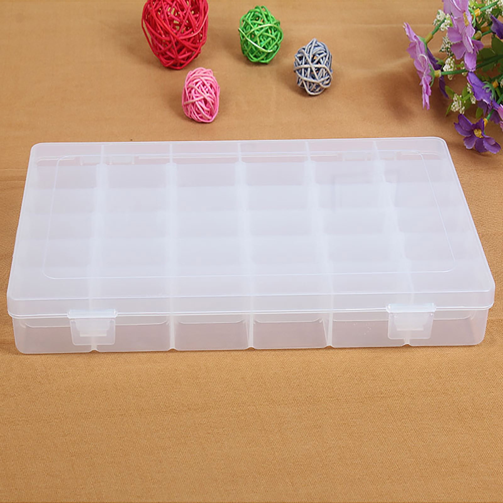 36 Grids Clear Plastic Organizer Box Storage Container Jewelry Box with ...