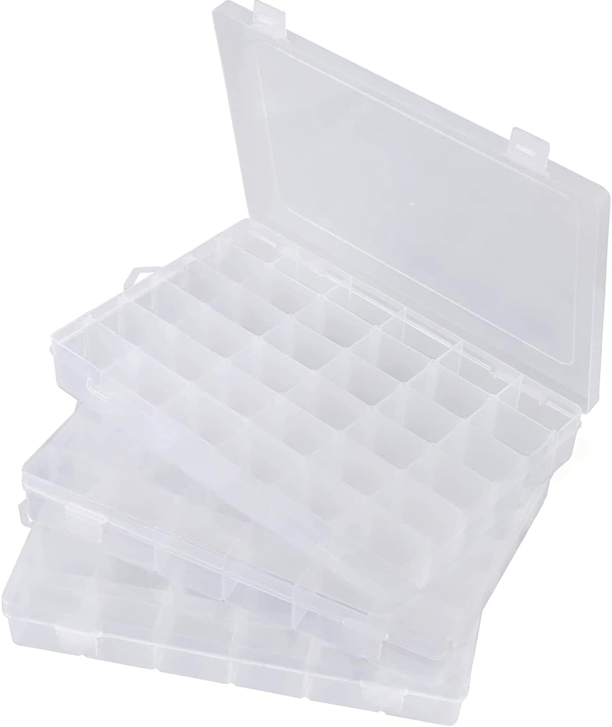 36 Grids Compartment Removable Dividers Clear Plastic Organizer Storage ...