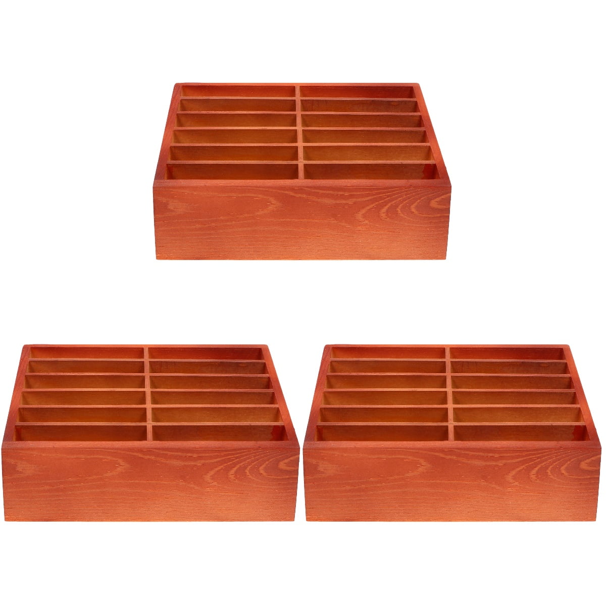 36 Grids Locker Wood Phone Holder Desktop Cell Stand Containers Storage ...