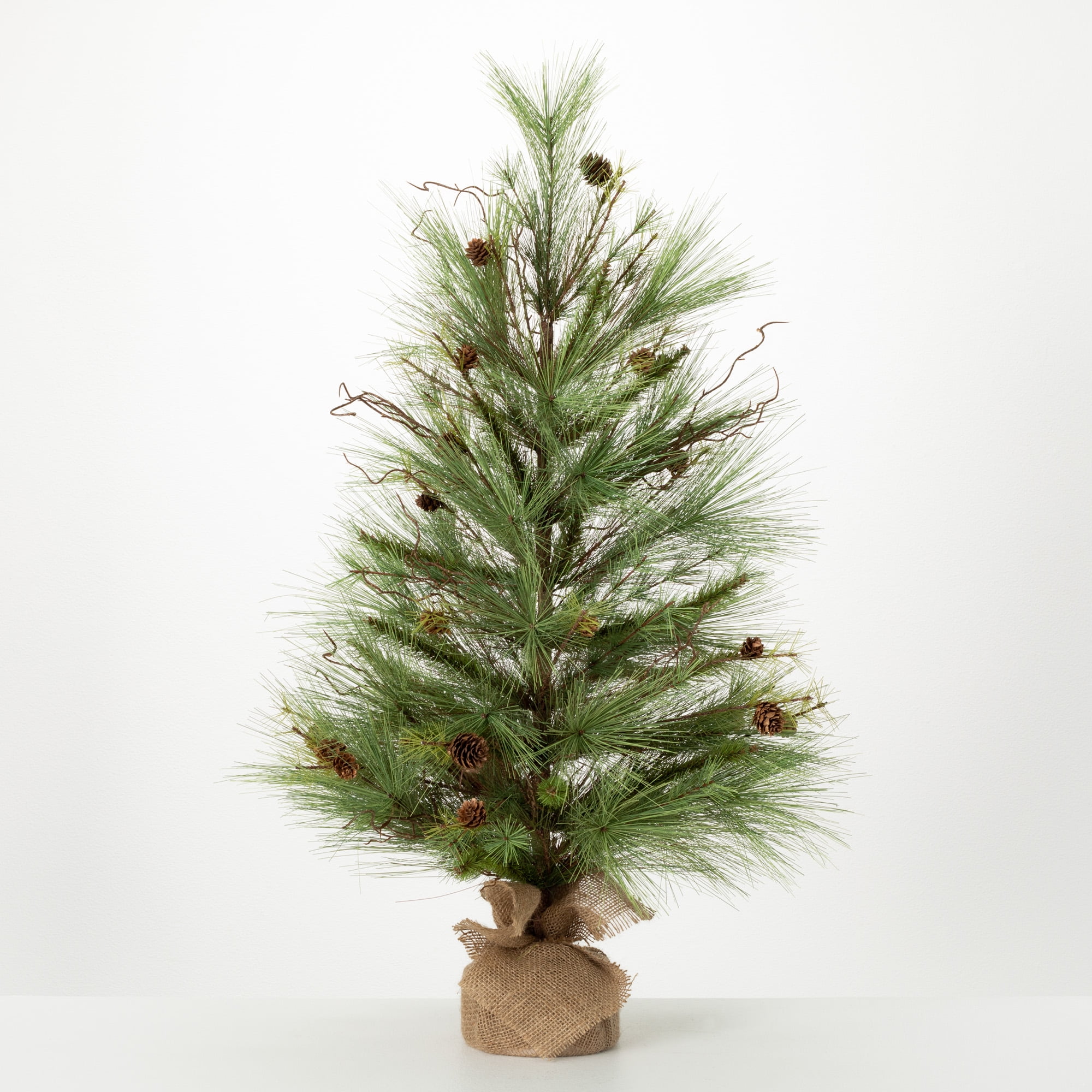 36"H Sullivans Pine Tree With Curling Willow, Green - Walmart.com