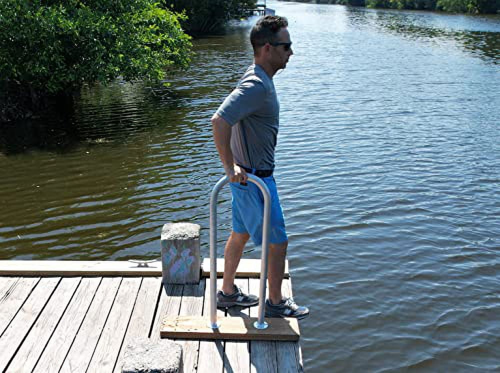 36" (H) x 13" (W) Aluminum Handrail - Safety Grab Bar for Marine, Docks ...