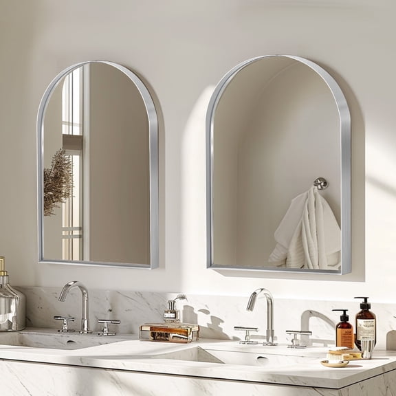 Jensen Bathroom Medicine Cabinet, 16" x 26" Recessed Beveled Mirror ...