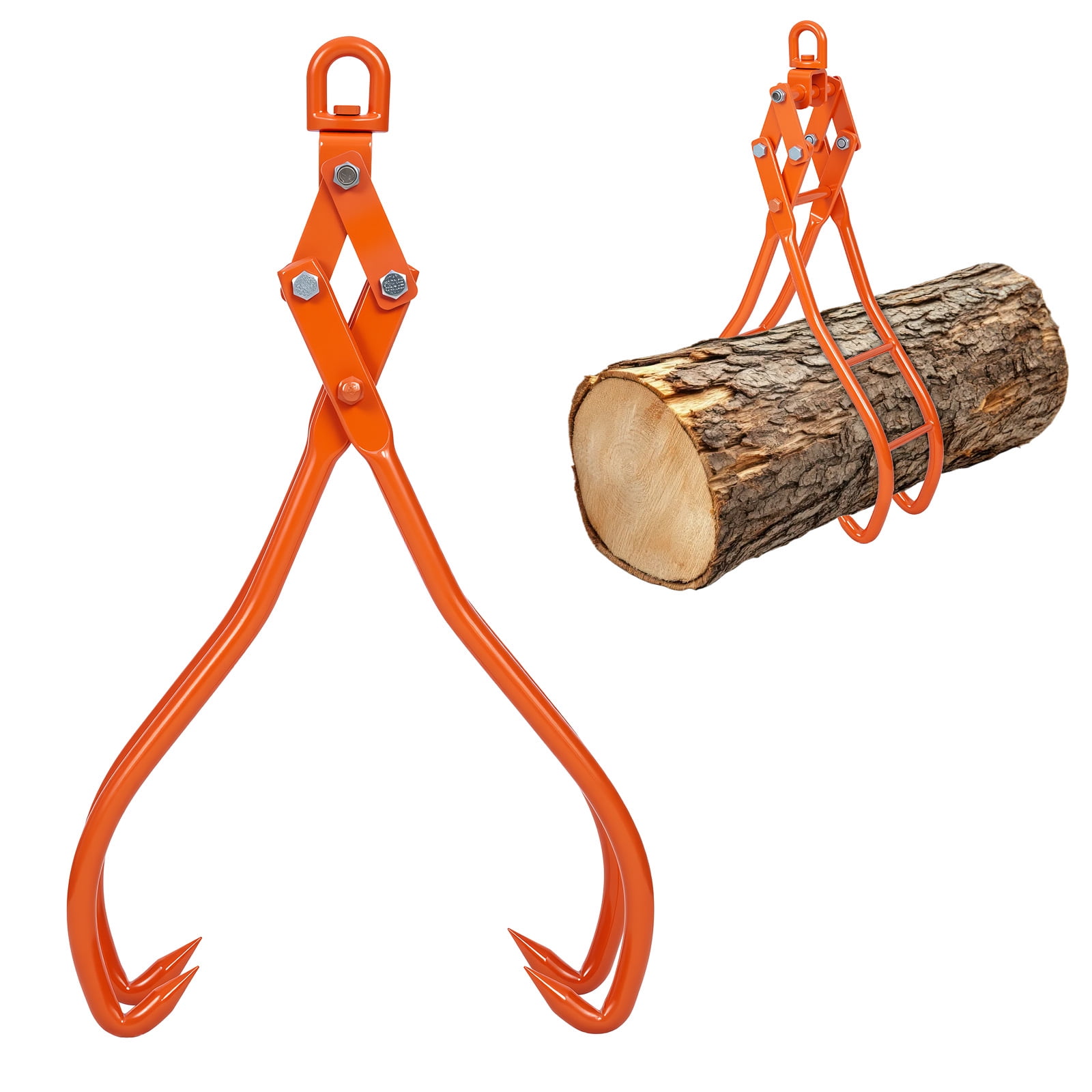 36" Heavy Duty Log Lifting Tongs - 3300 LB Capacity, Serrated Steel ...