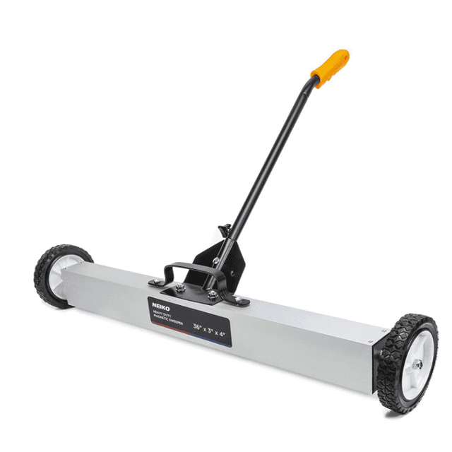 36'' Heavy Duty Magnetic Sweeper with Wheels, 50 Lbs Capacity Rolling ...