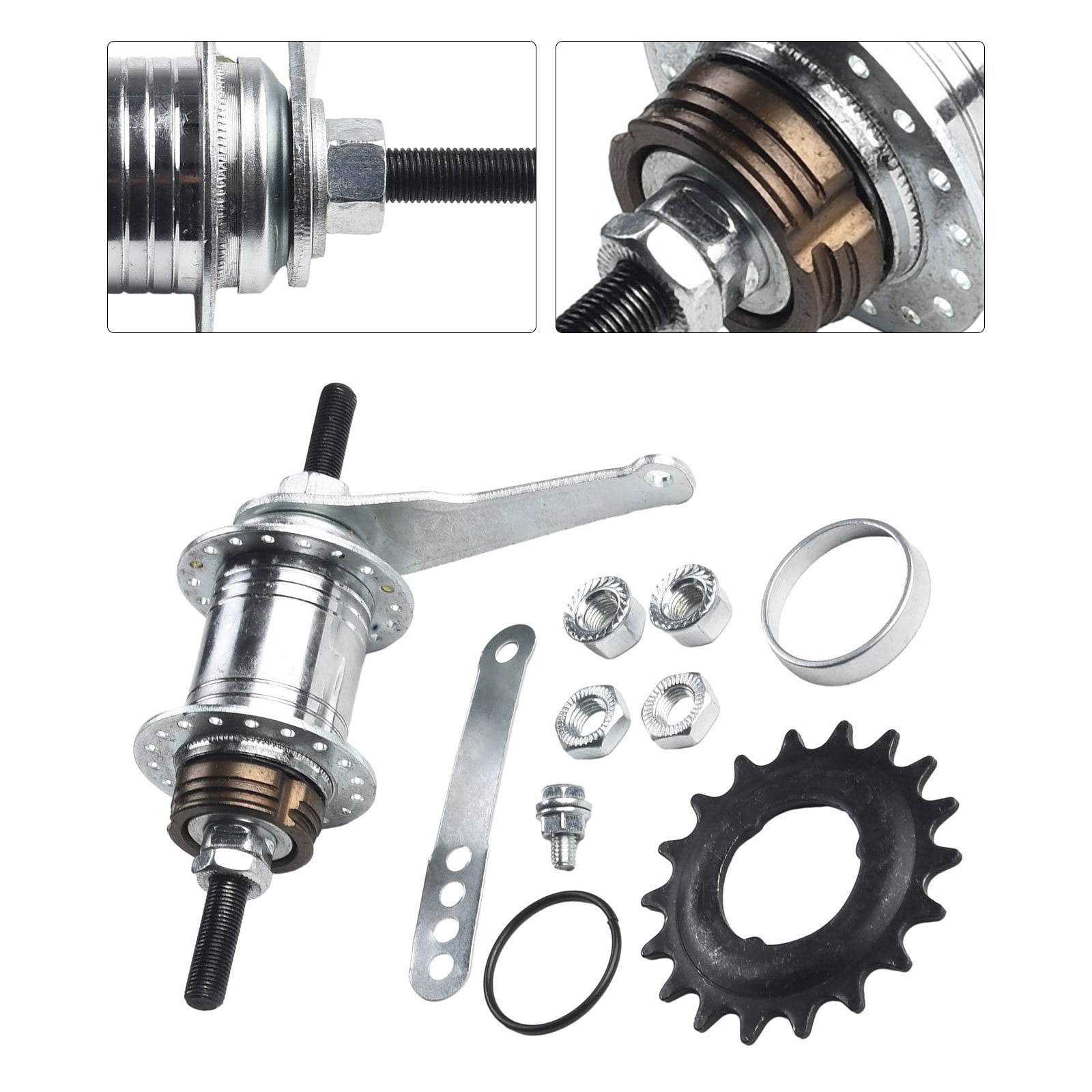 36 Hole Coaster Brake Back Pedal Rear Hub Freewheel Bike Fixed YIWEI ...