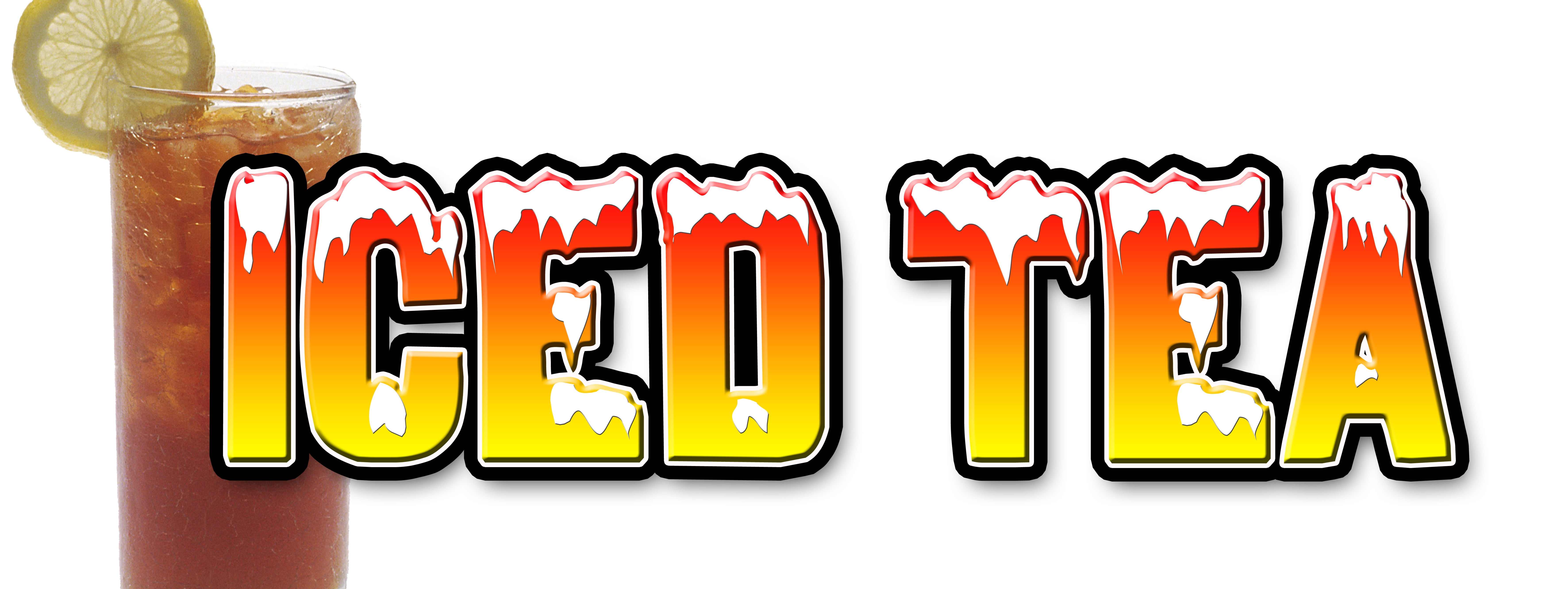 36" ICED TEA DECAL sticker sweet ice drink cart stand new - Walmart.com