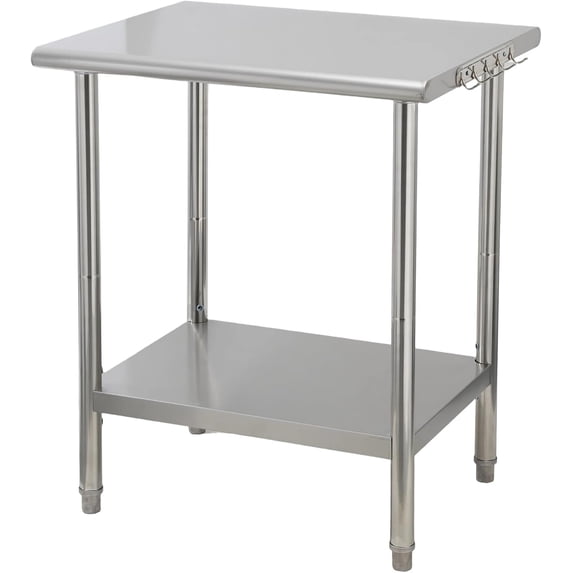 36 In x24 In Stainless Steel Work Table 0.7mm Heavy Duty Commercial ...