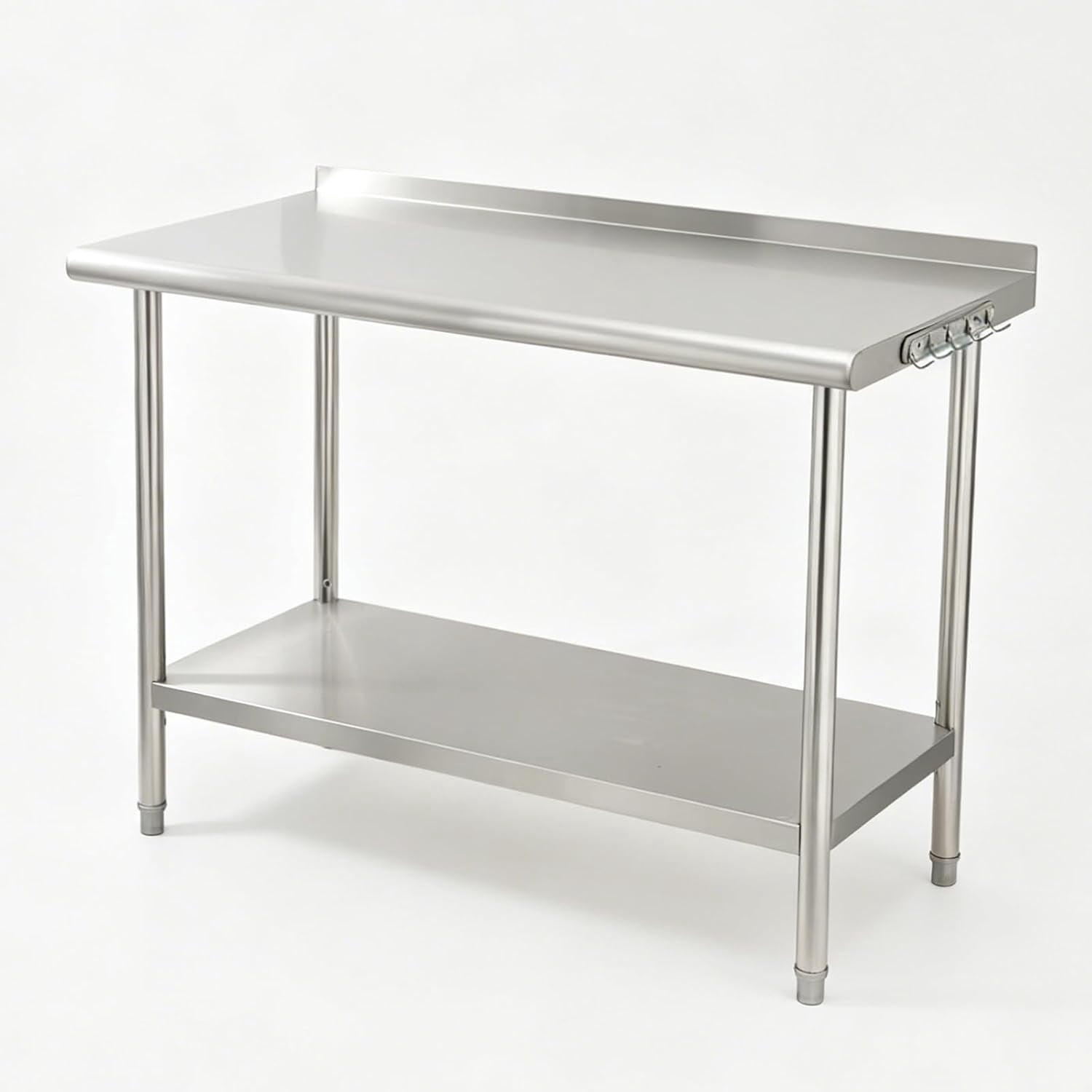 36 In x24 In Stainless Steel Work Table with Backsplash 0.7mm Heavy ...