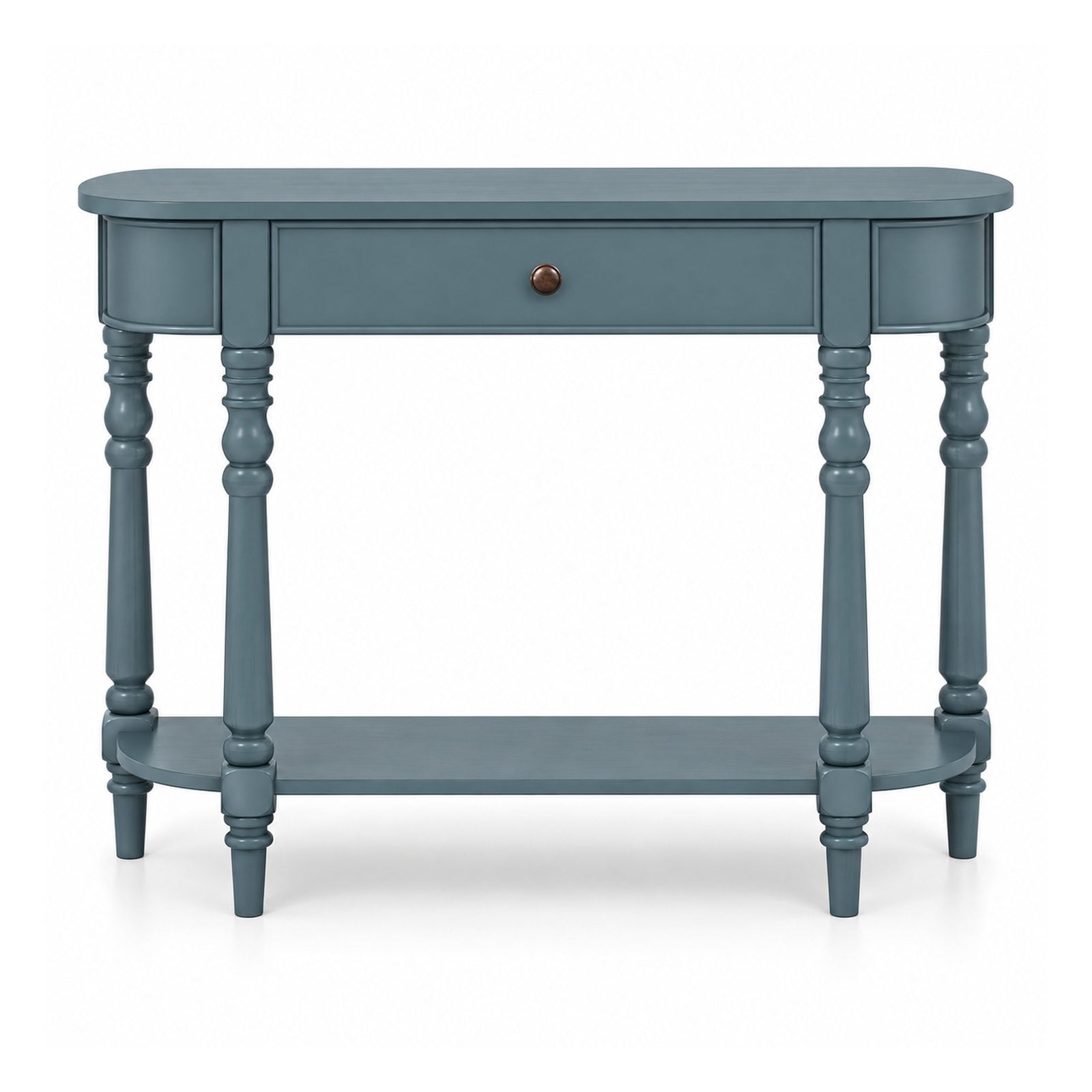 36-Inch 2-Tier Narrow Console Table with Drawer and Open Shelf, Retro ...