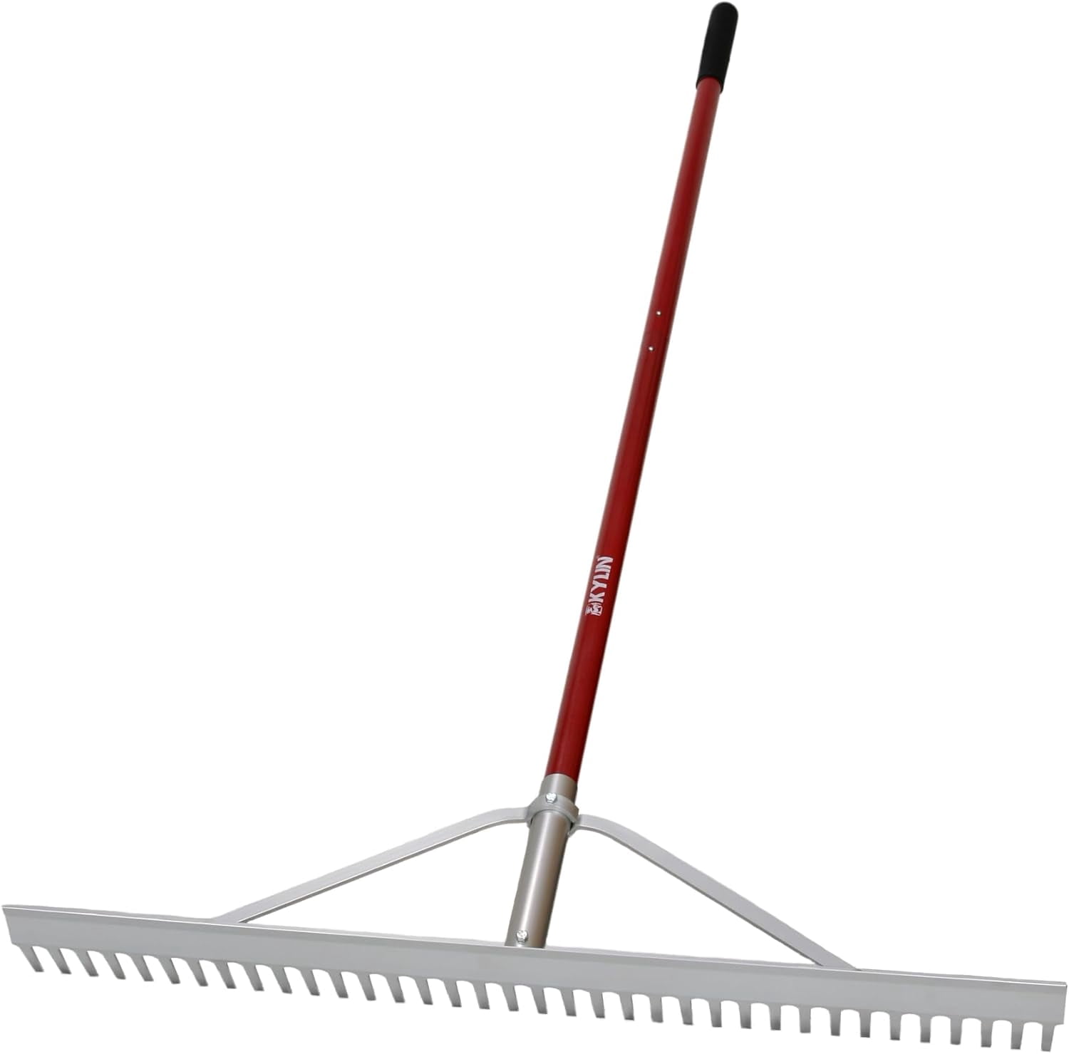 36 Inch / 36 Tines Aluminum Landscape Rake with 66 Inch Extra-Long ...