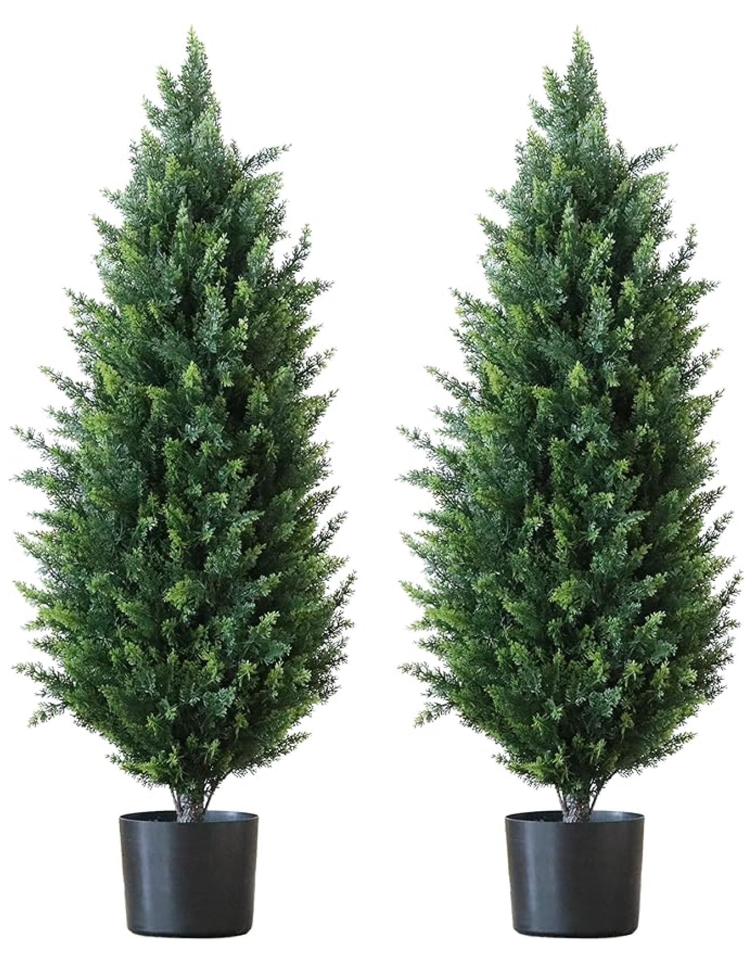 36-Inch Artificial Cedar Topiary Tree, Indoor/Outdoor Decoration ...