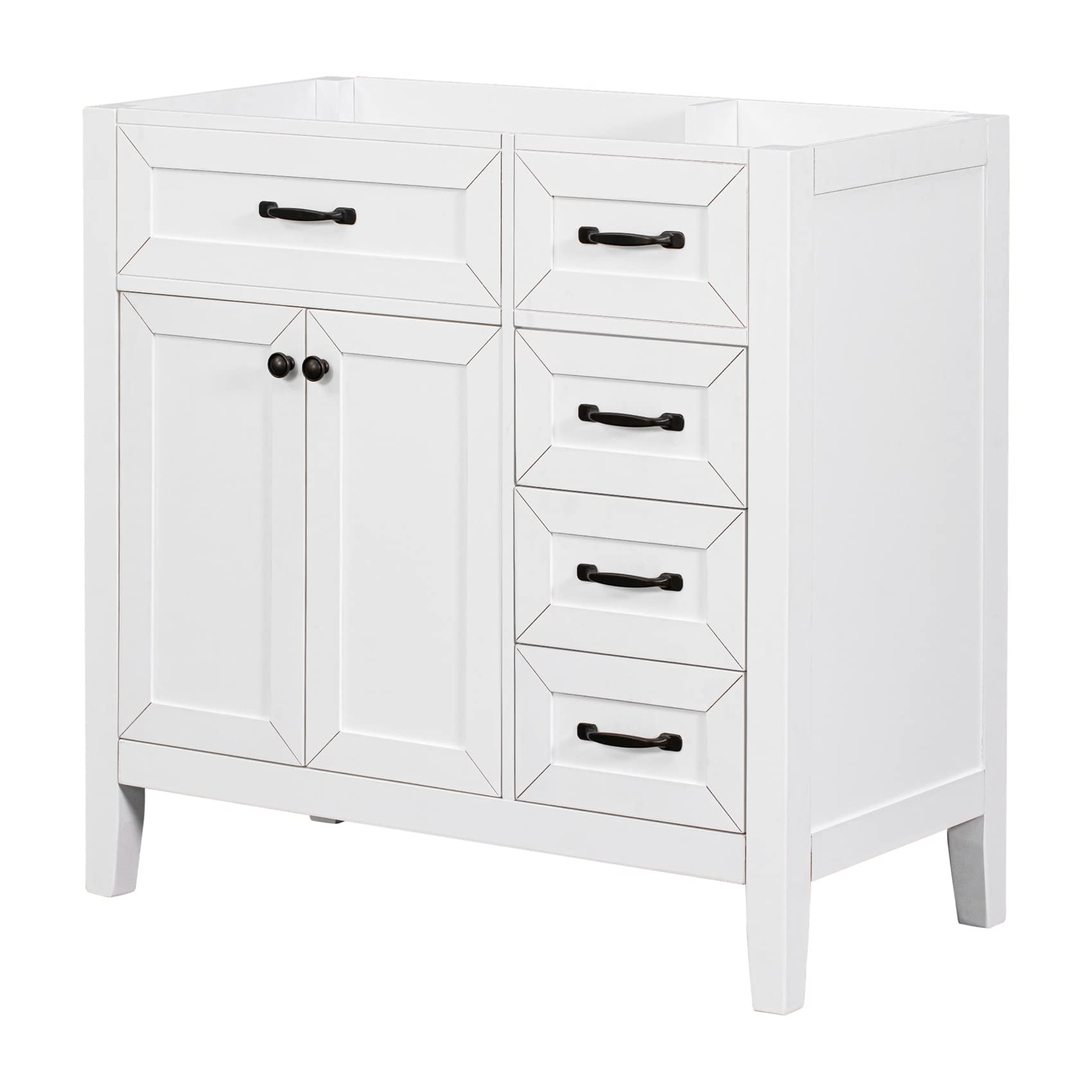 36 Inch Storage Bathroom Vanity with Soft Closing Door and Drawers ...
