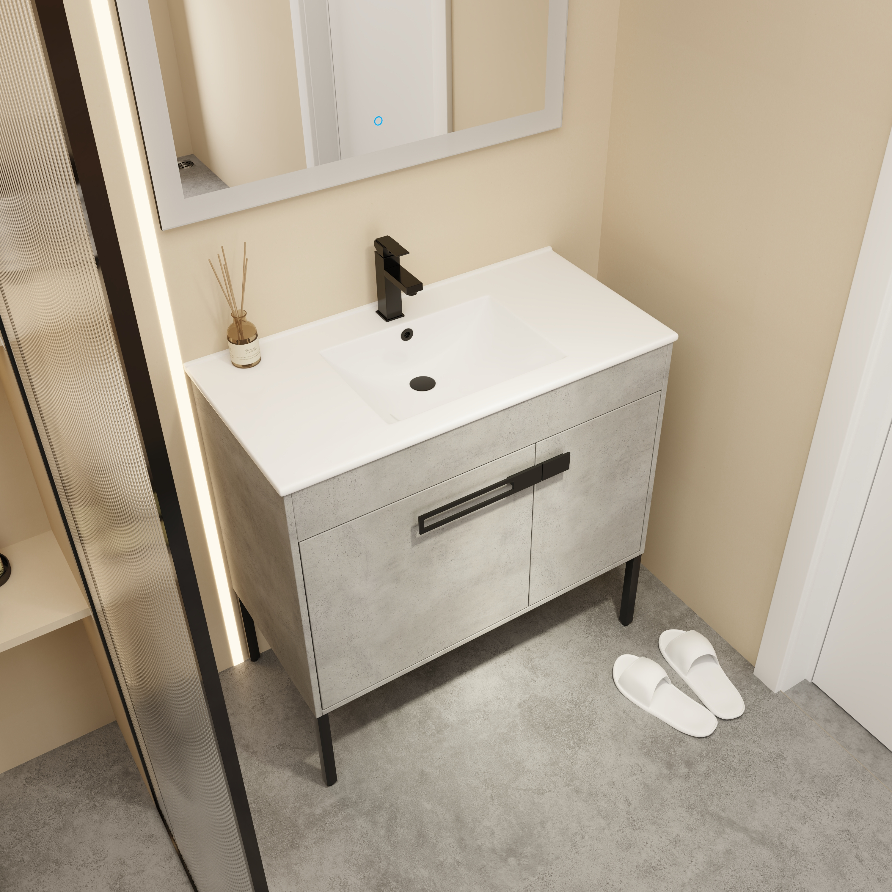 36 Inch Bathroom Vanity with Sink, Freestanding Bathroom Vanity or ...