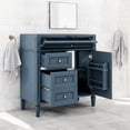 36-Inch Blue Modern Bathroom Vanity Cabinet without Top, Solid Wood ...