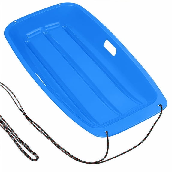 36 Inch Blue Plastic Sled Toboggan with Secure Handles, Durable for ...