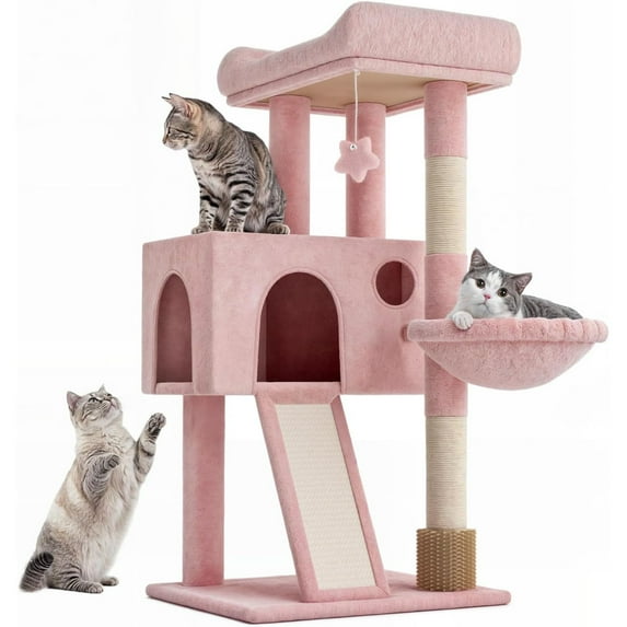 36-Inch Cat Tree for Small Cats, Multi-Level Cat Tower with Scratching ...