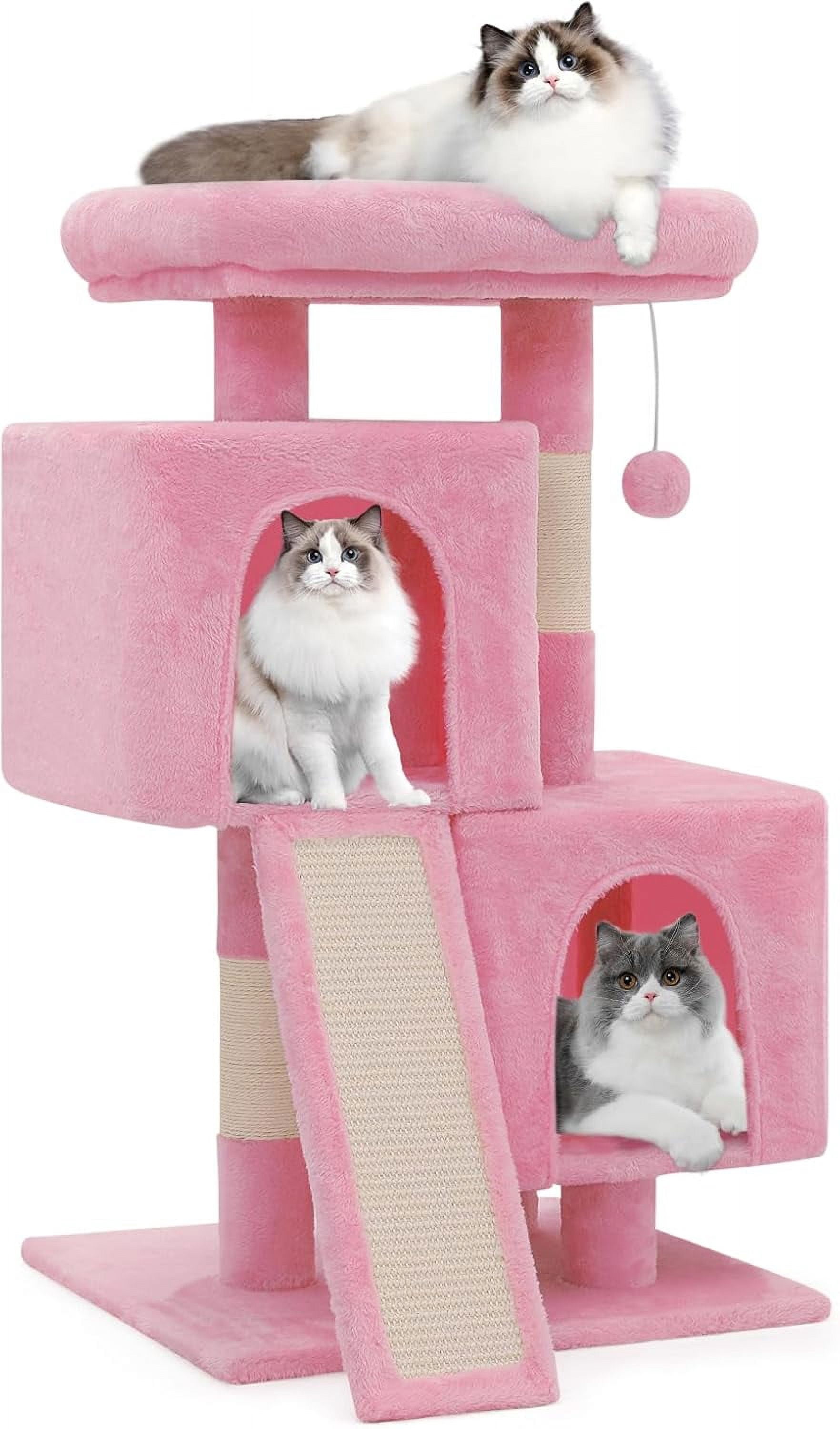 36 Inch Cat Tree Tower with Hammock, Cat Condo w/Scratching Post and ...
