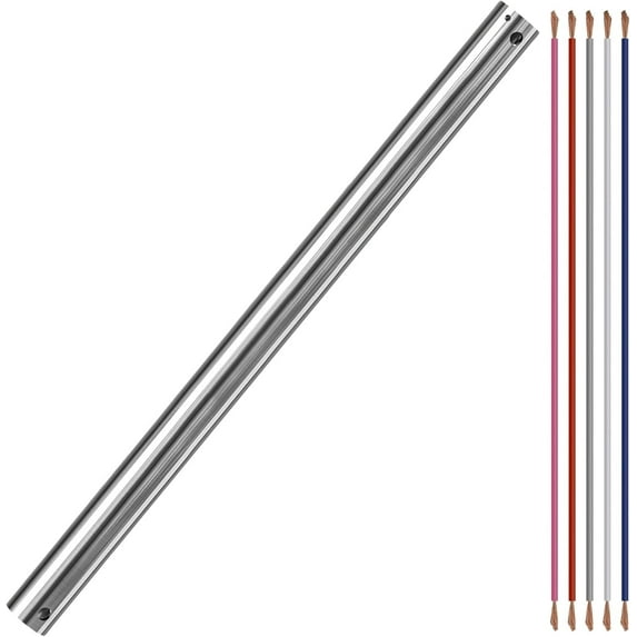 36 Inch Ceiling Fan Extension Rod,1" Outer Diameter Nickle Ceiling Fan ...