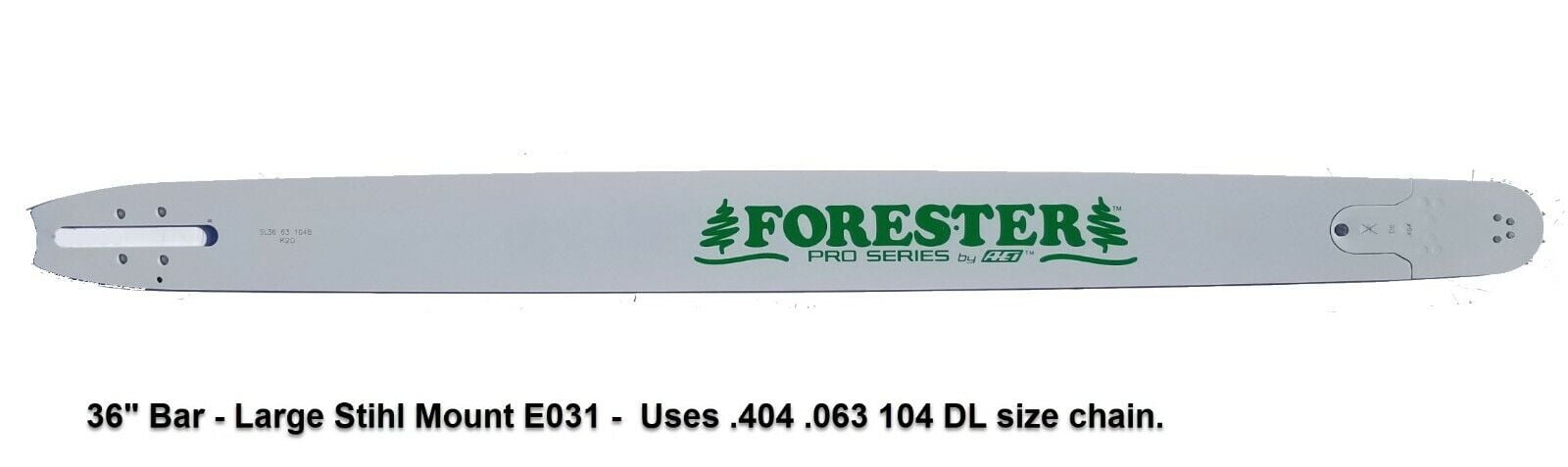 36-Inch Chainsaw Guide Bar .404 Pitch .063 Gauge - Compatible with ...