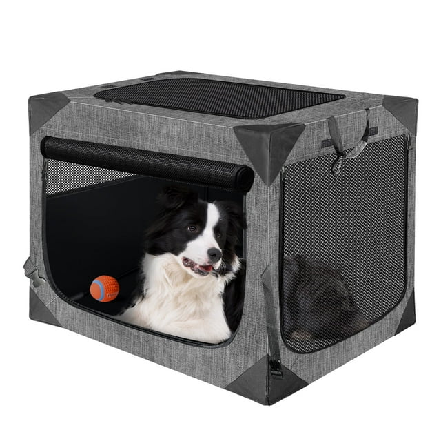 36 Inch Dog Crates,Collapsible Soft Dog Crate for Large Dogs, Chew ...
