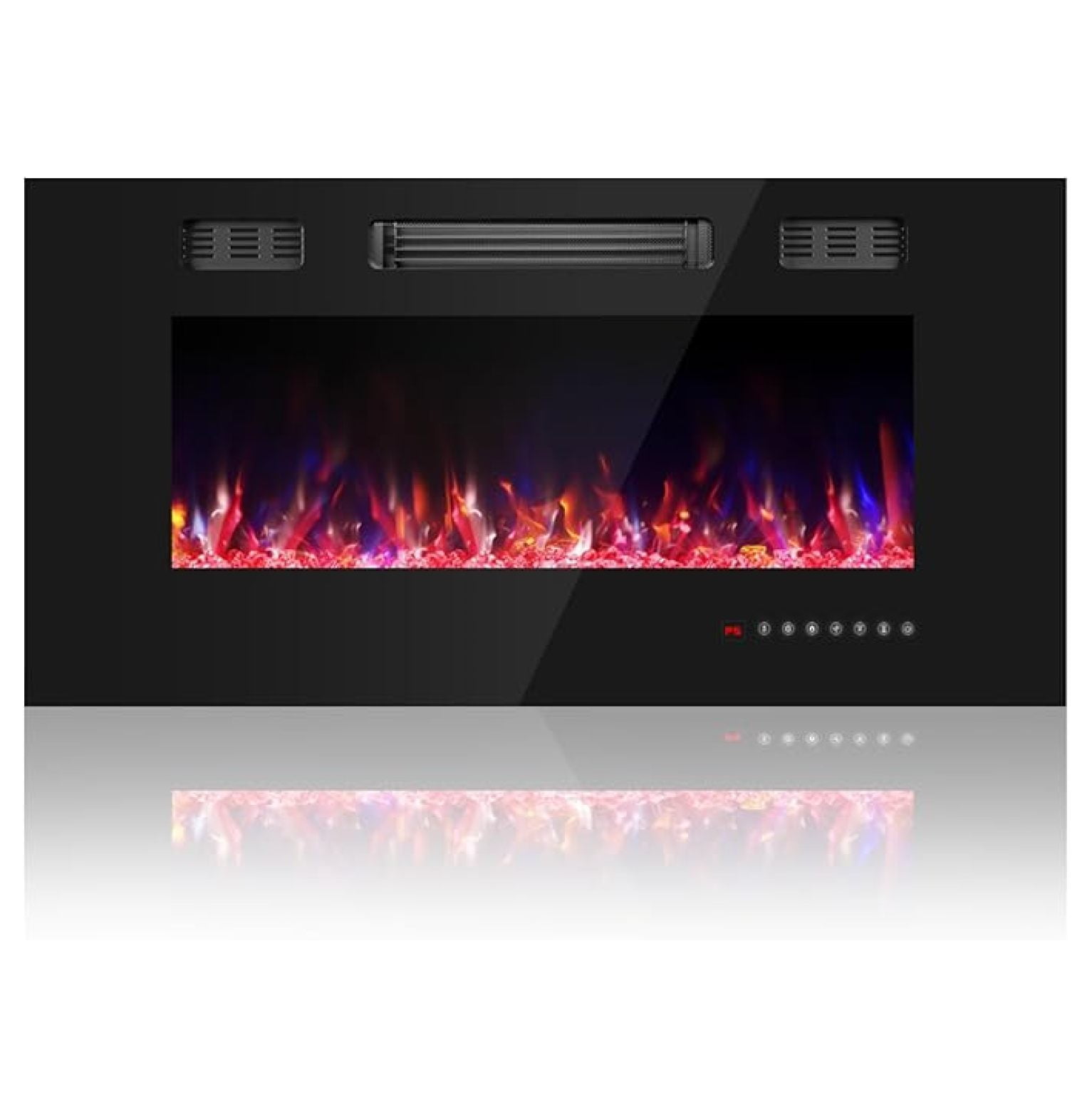 36 Inch Electric Fireplace Wall Mounted/Recessed, Wall Fireplace with ...