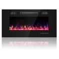 36 Inch Electric Fireplace Wall Mounted/Recessed, Wall Fireplace with ...