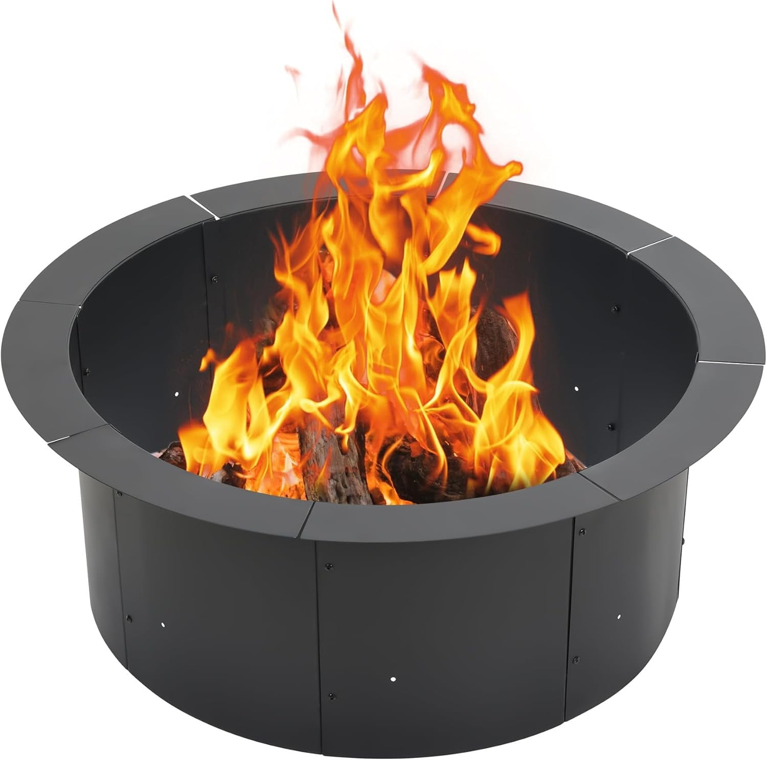 36 Inch Fire Pit Ring, Round Fire Pit for Outdoor DIY , Backyard ...