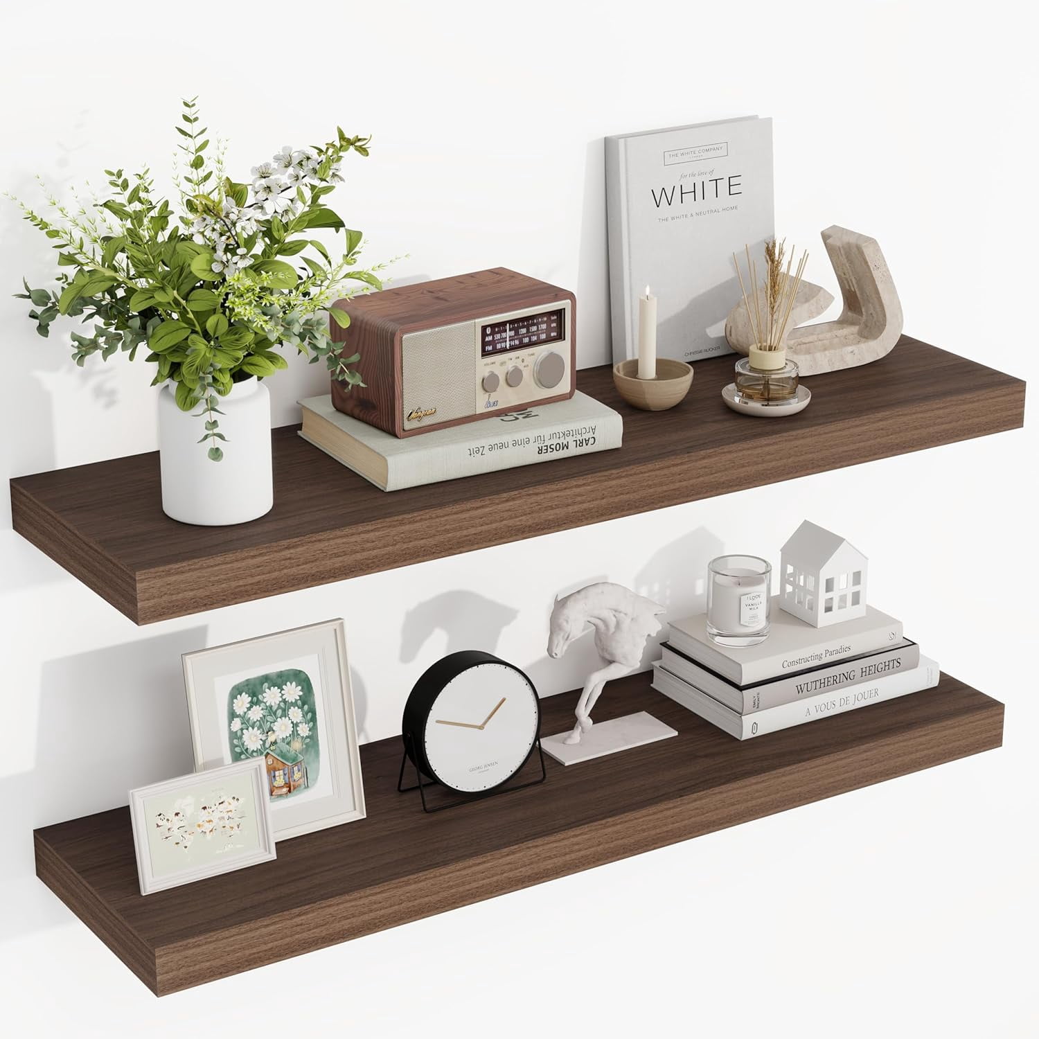 36 Inch Floating Shelves, 36"x9.25"x1.5" Inch Deep Floating Shelves for ...