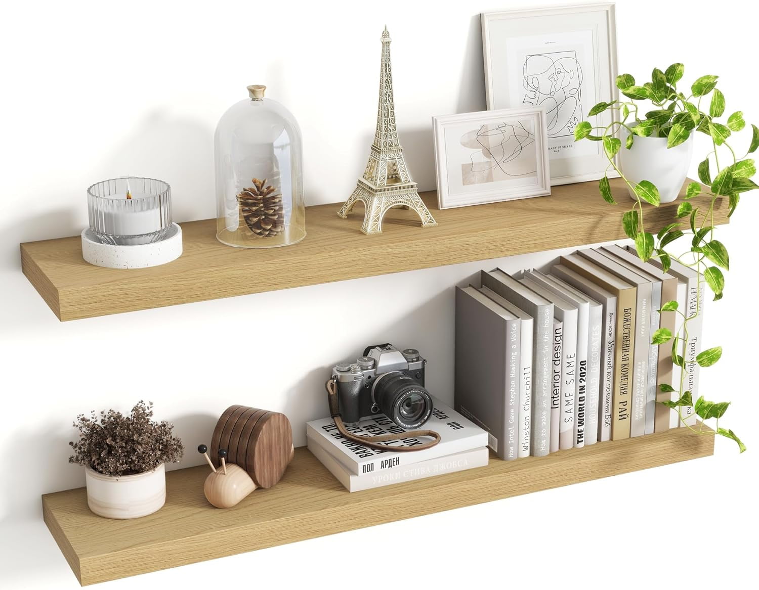 36 Inch Floating Shelves, 8 Inch Deep Floating Shelves for Wall ...