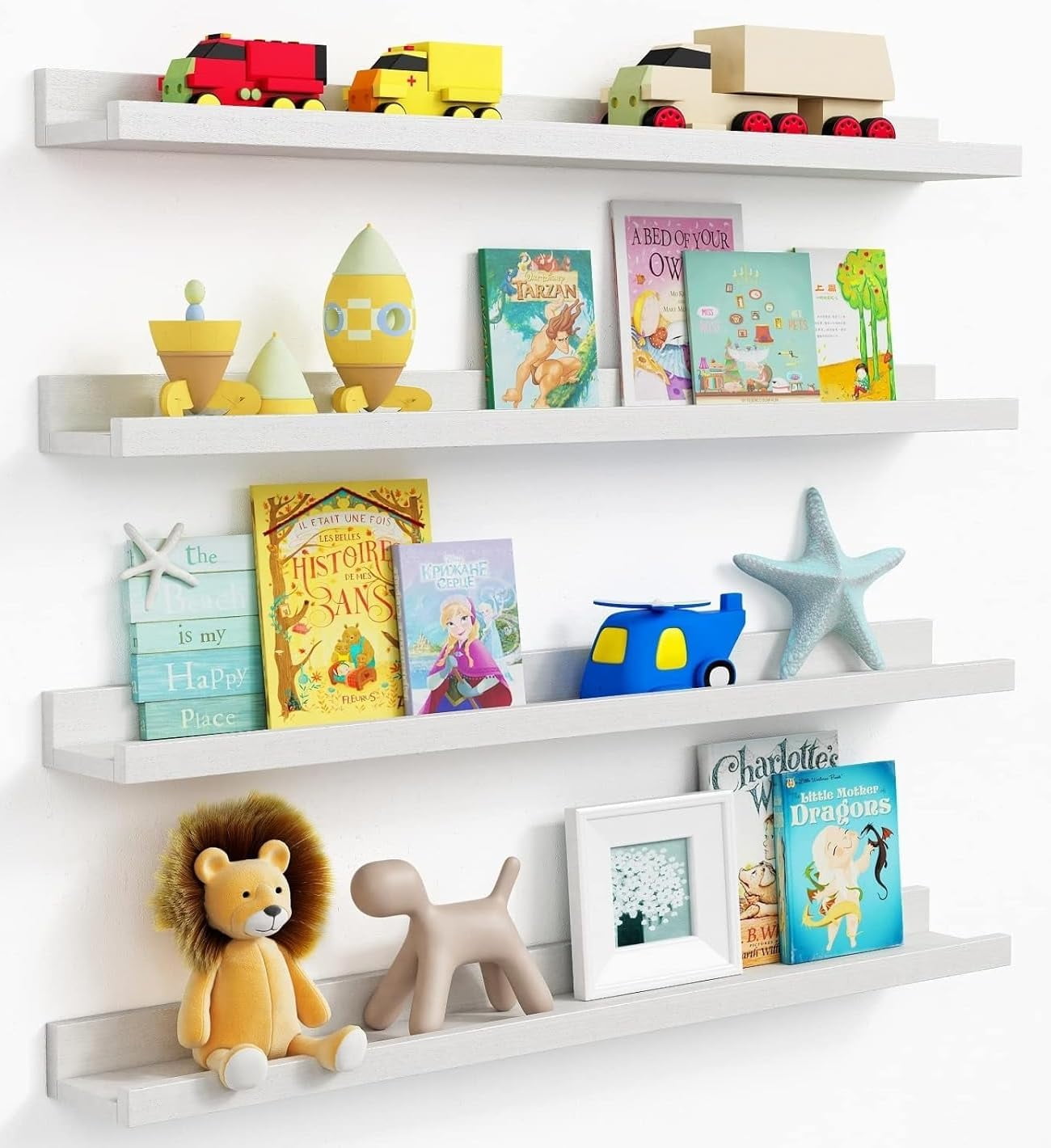 36 Inch Floating Shelves for Wall 4-, Large Book Shelves Bookshelf for ...
