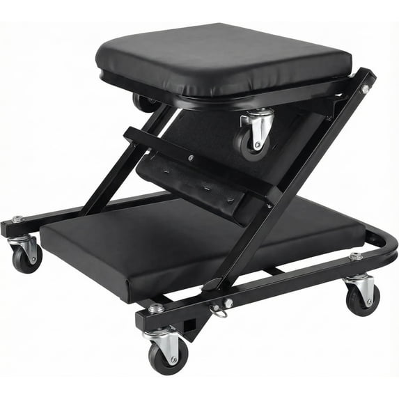 36 Inch Foldable Z Creeper Seat, 2 in 1 Rolling Chair and Work Bench ...