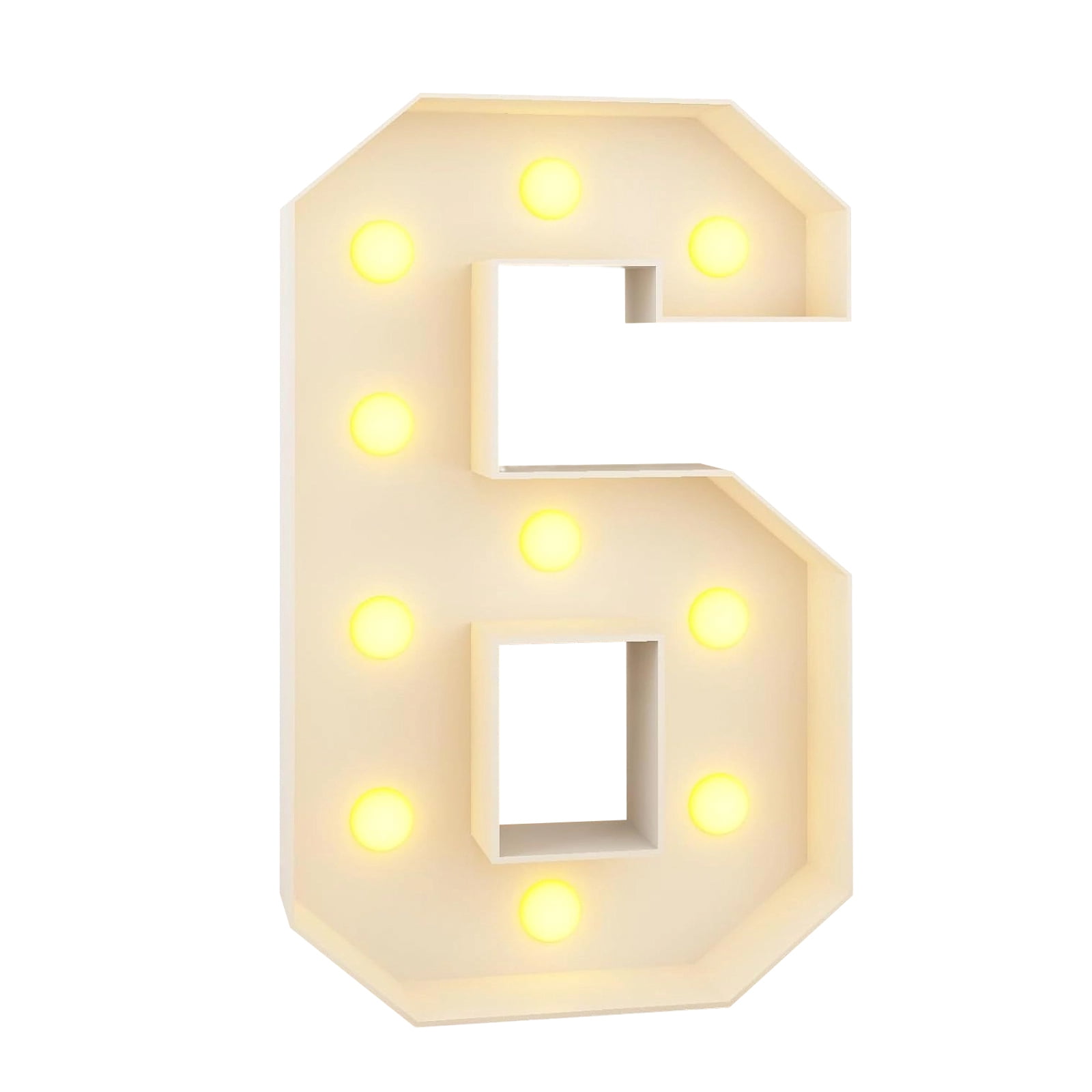 36 Inch Giant Light Up Marquee Numbers 0-9, Foldable Mosaic Balloon ...