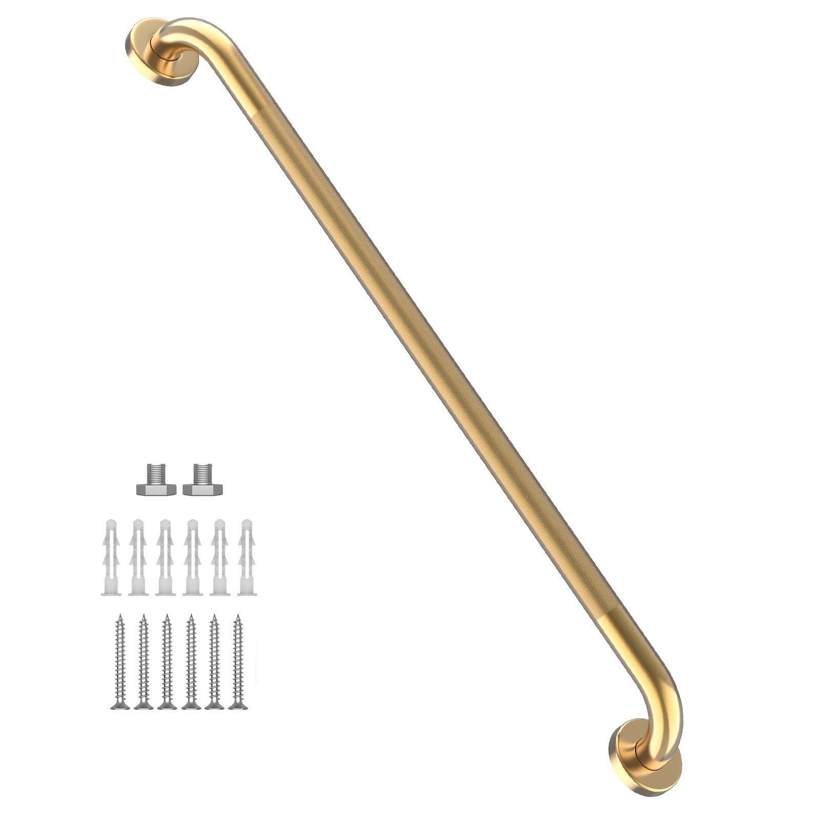 36 Inch Gold Shower Grab Bar, ZUEXT Stainless Steel Bathroom Grab Bar ...
