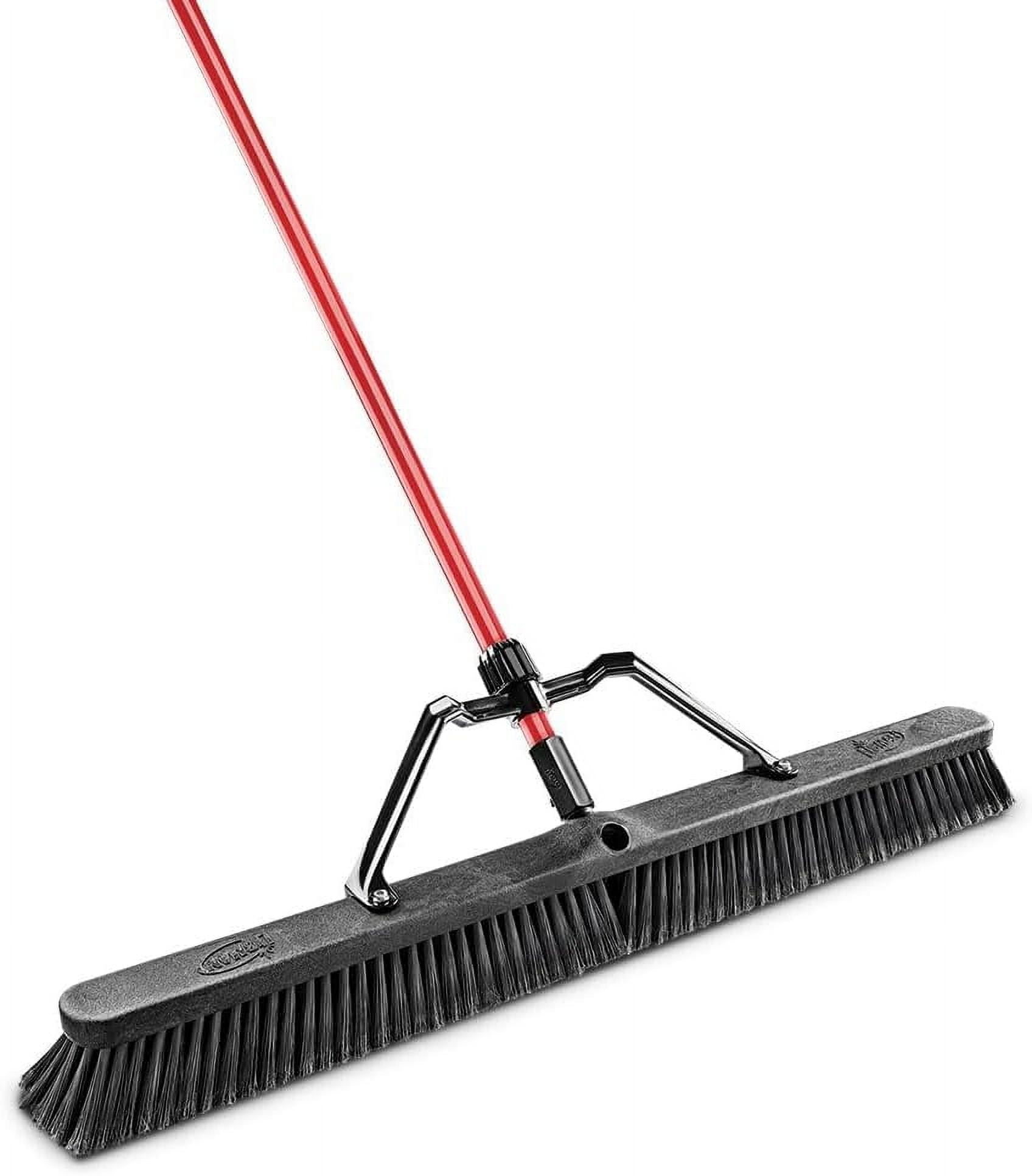 36-Inch Heavy-Duty Push Broom with Firm & Flexible Split-Tip Polymer ...