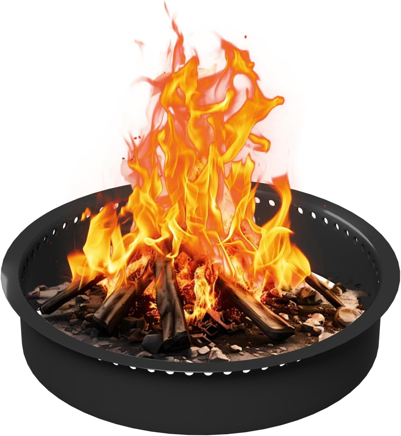 36 Inch Inner Fire Pit Ring Smokeless, 40 inch Outer Large Round Steel ...