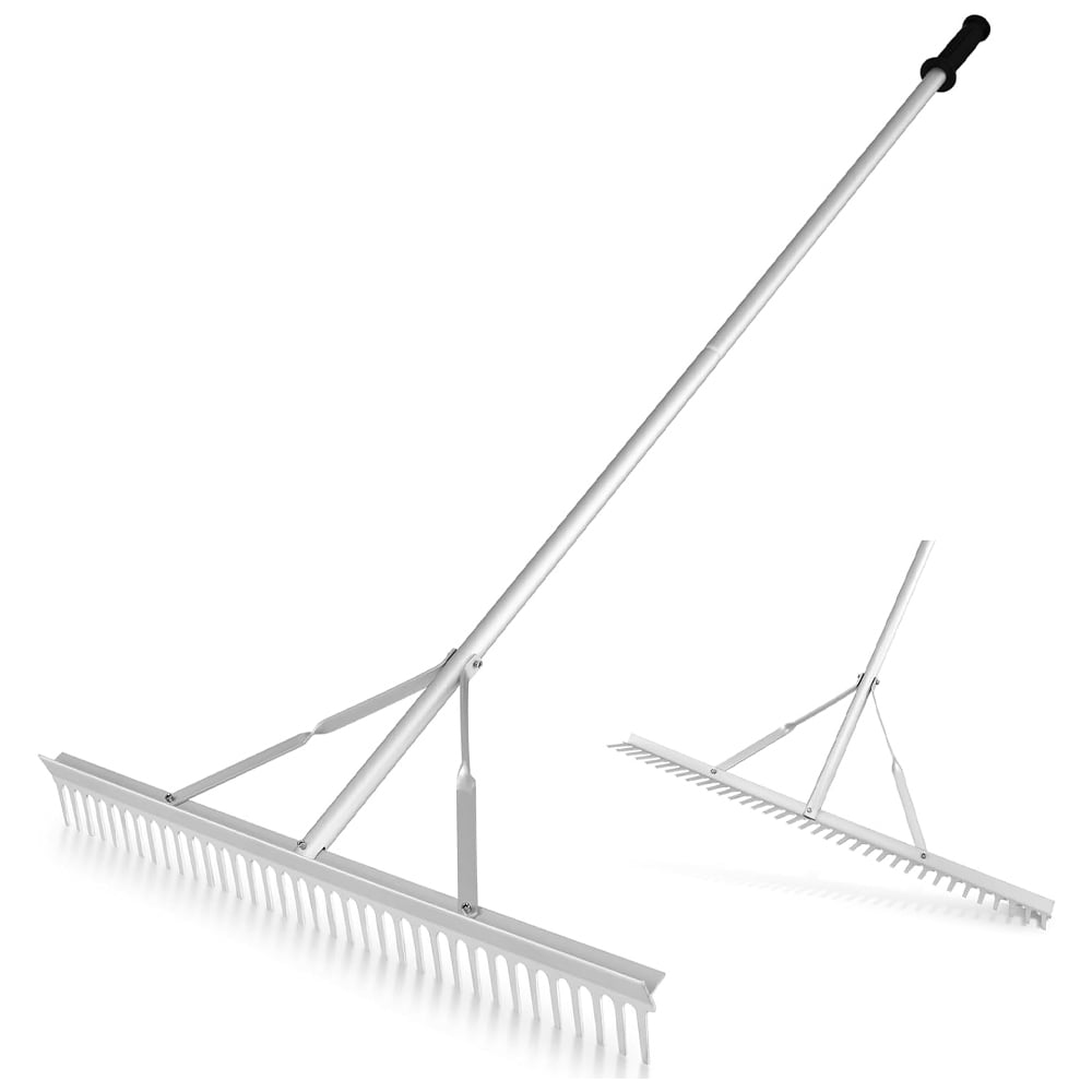36 Inch Landscape Rake, Aluminum Rake Head, Yard Rake Tool for ...