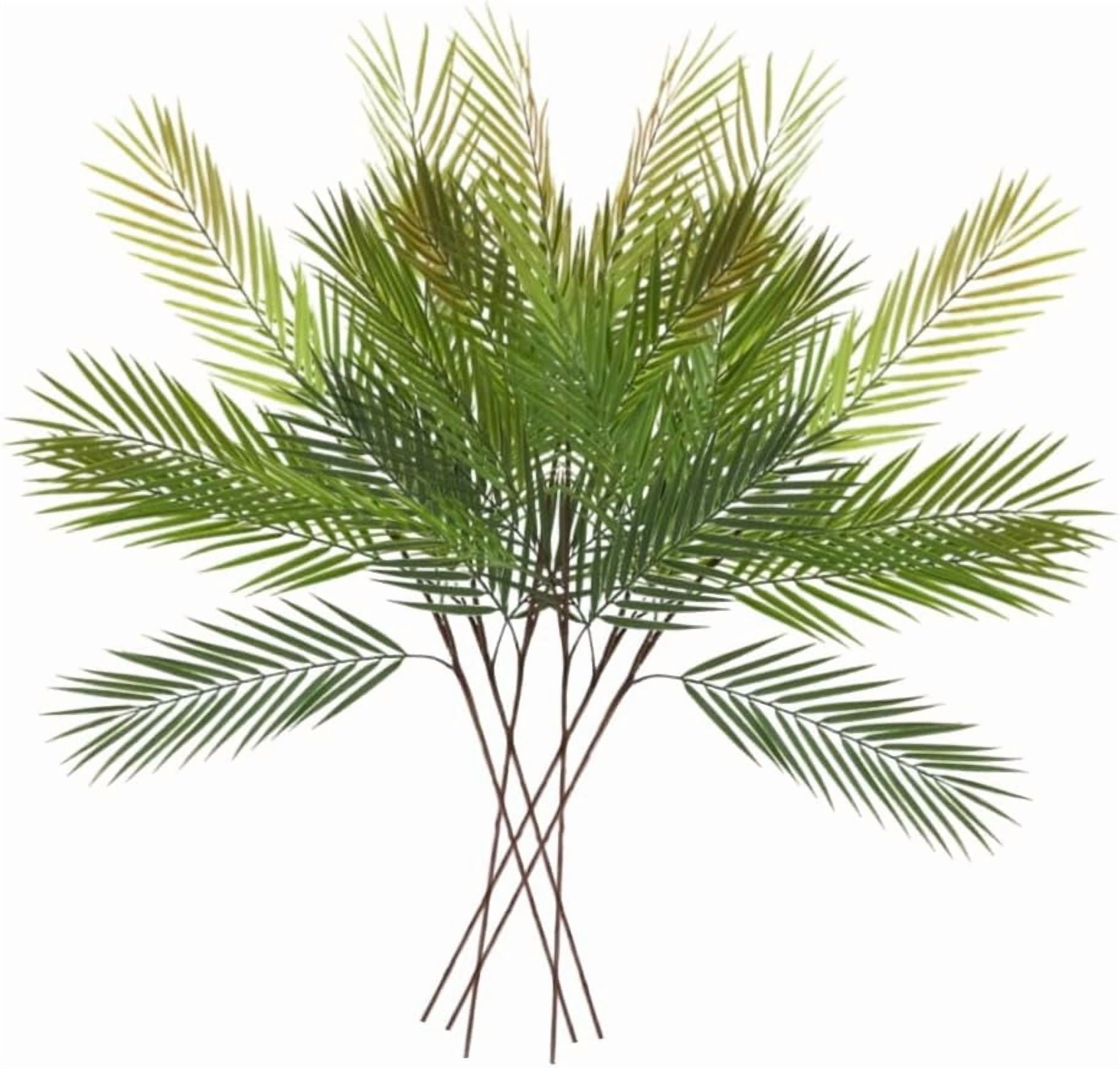 36 Inch Leaf Decor Artificial Green Palm Leaves,Fake Tropical Palm ...