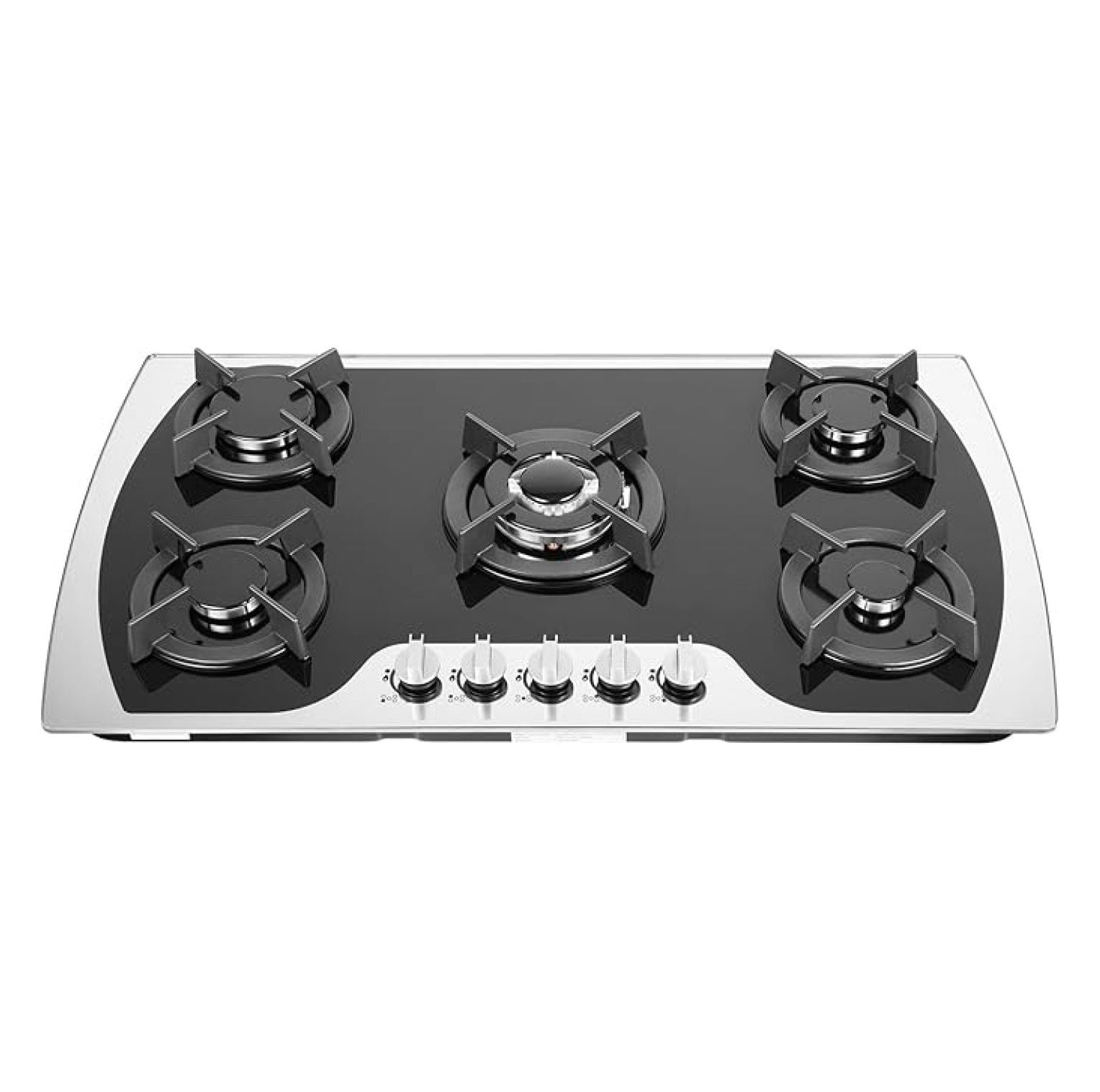 36 Inch NG Gas Cooktop with 5 Burners, NG/LPG Convertible, Built-in Gas ...