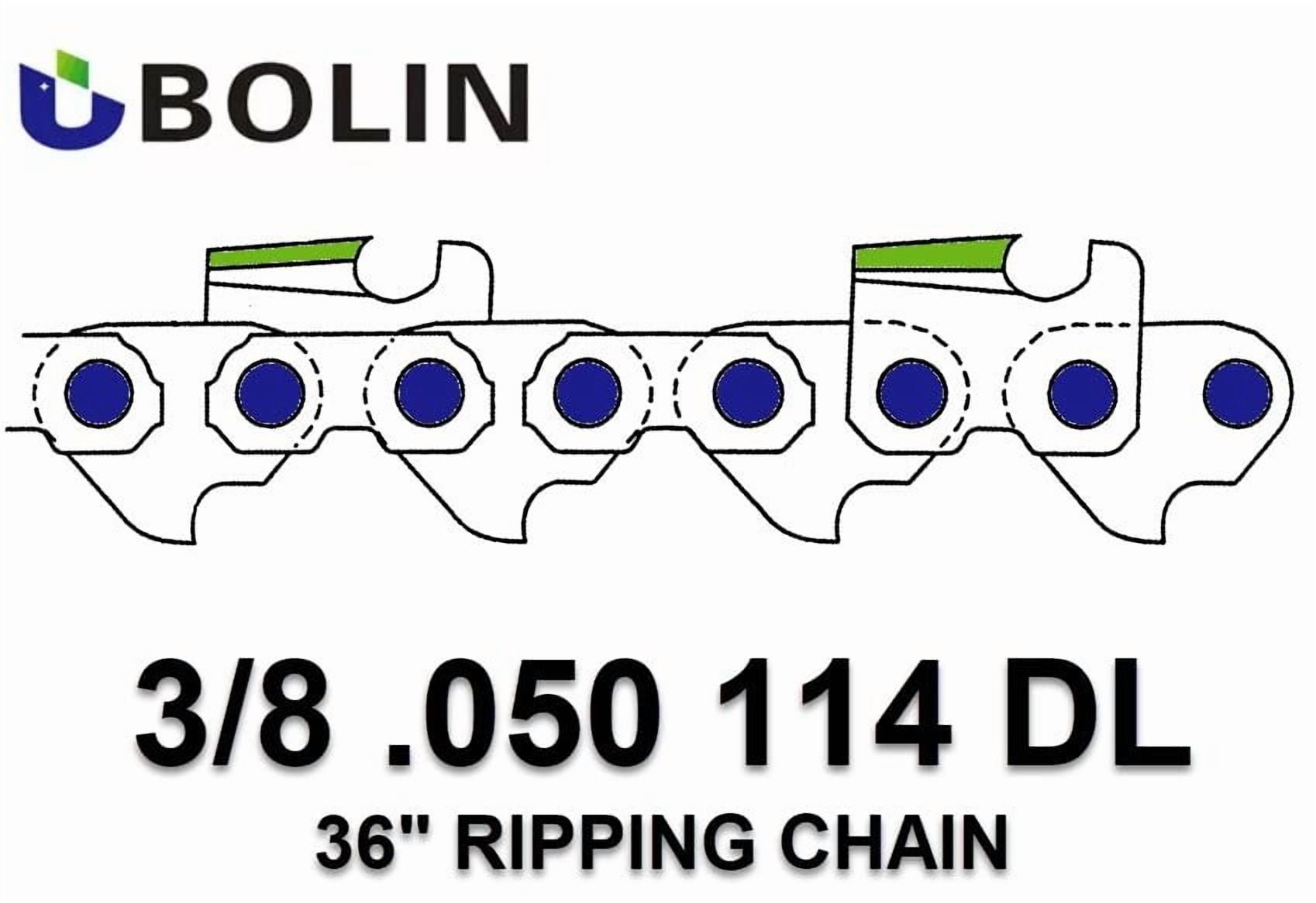 36-Inch Professional Ripping Chain 3/8 Pitch .050 Gauge 114DL for ...