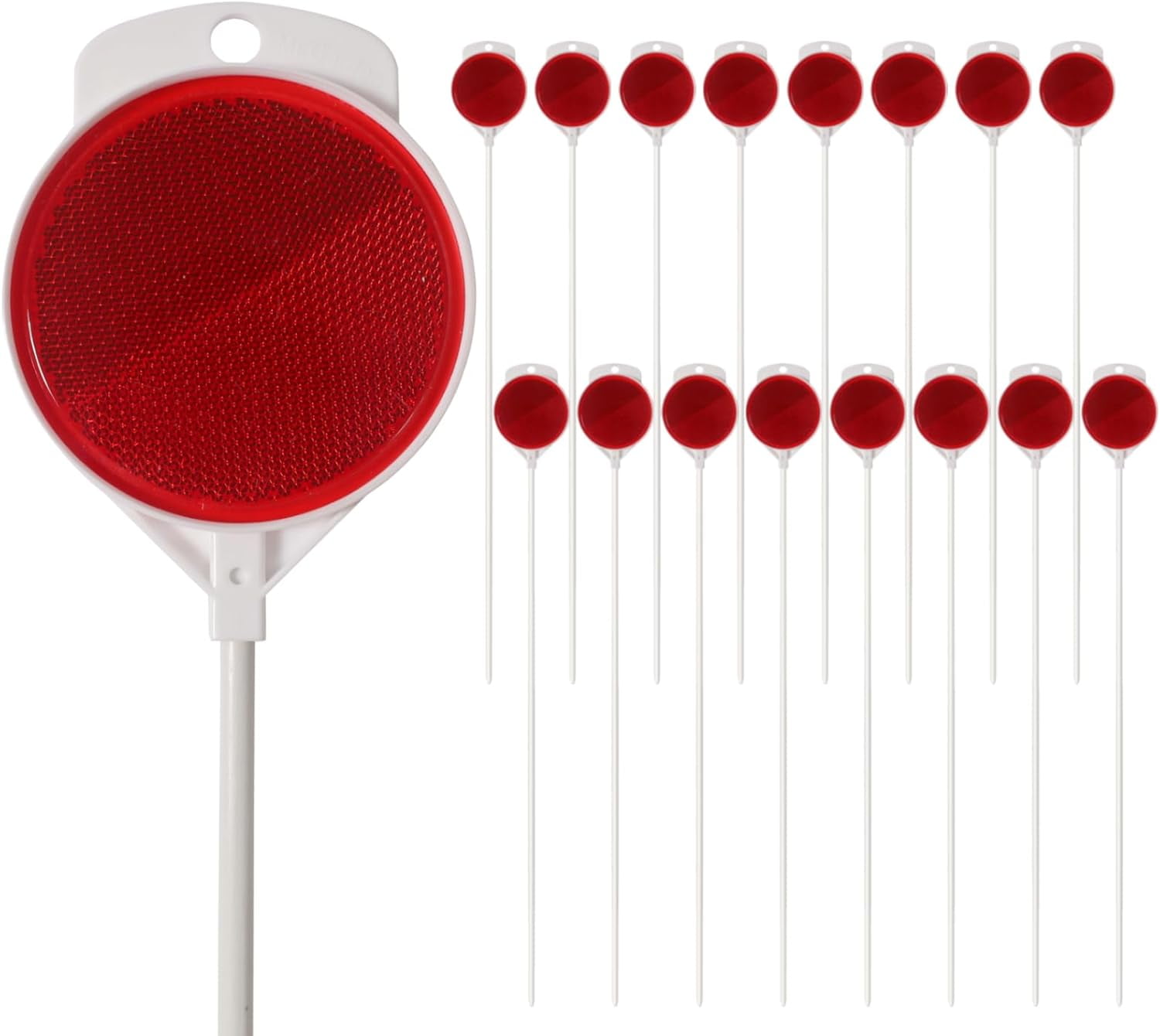 36 Inch Reflective Driveway Markers with White Solid Fiberglass Snow ...