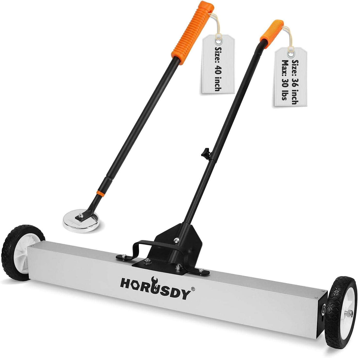 36-Inch Rolling Magnetic Sweeper with Wheels | 40-Inch Telescoping ...