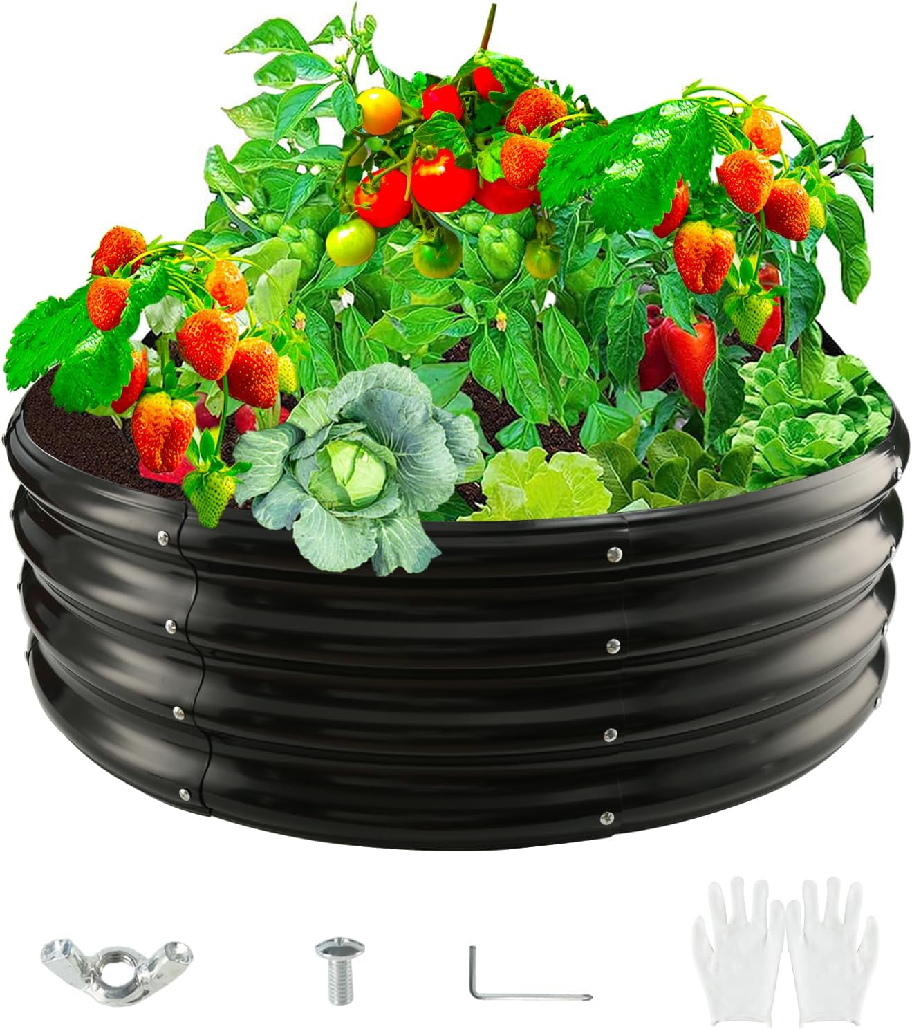 36-Inch Round Galvanized Steel Fire Ring/Fir Pit for Outdoor,Durable ...