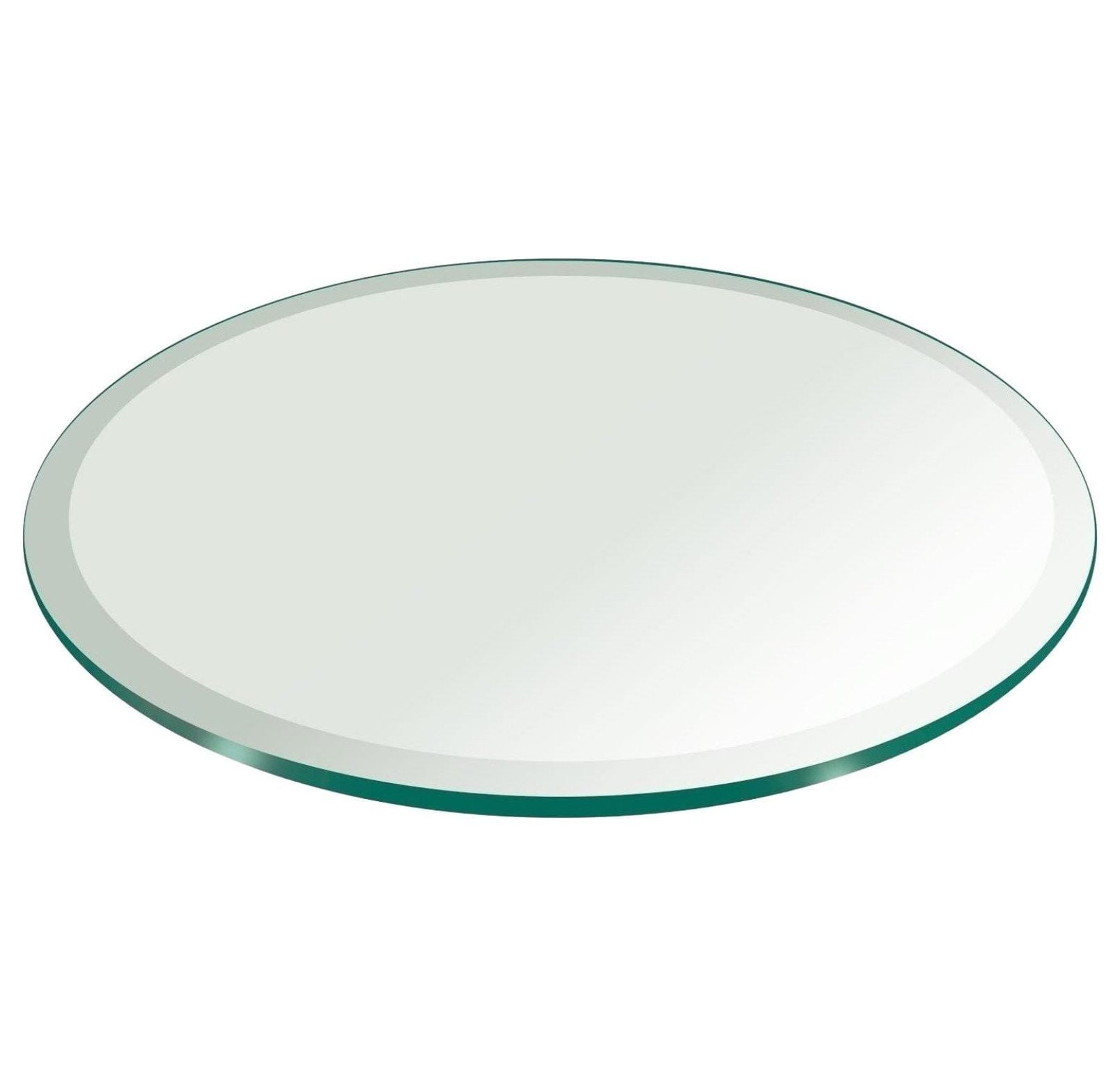 36" Inch Round Glass Table Top 1/4" Thick Tempered Beveled Edge by ...